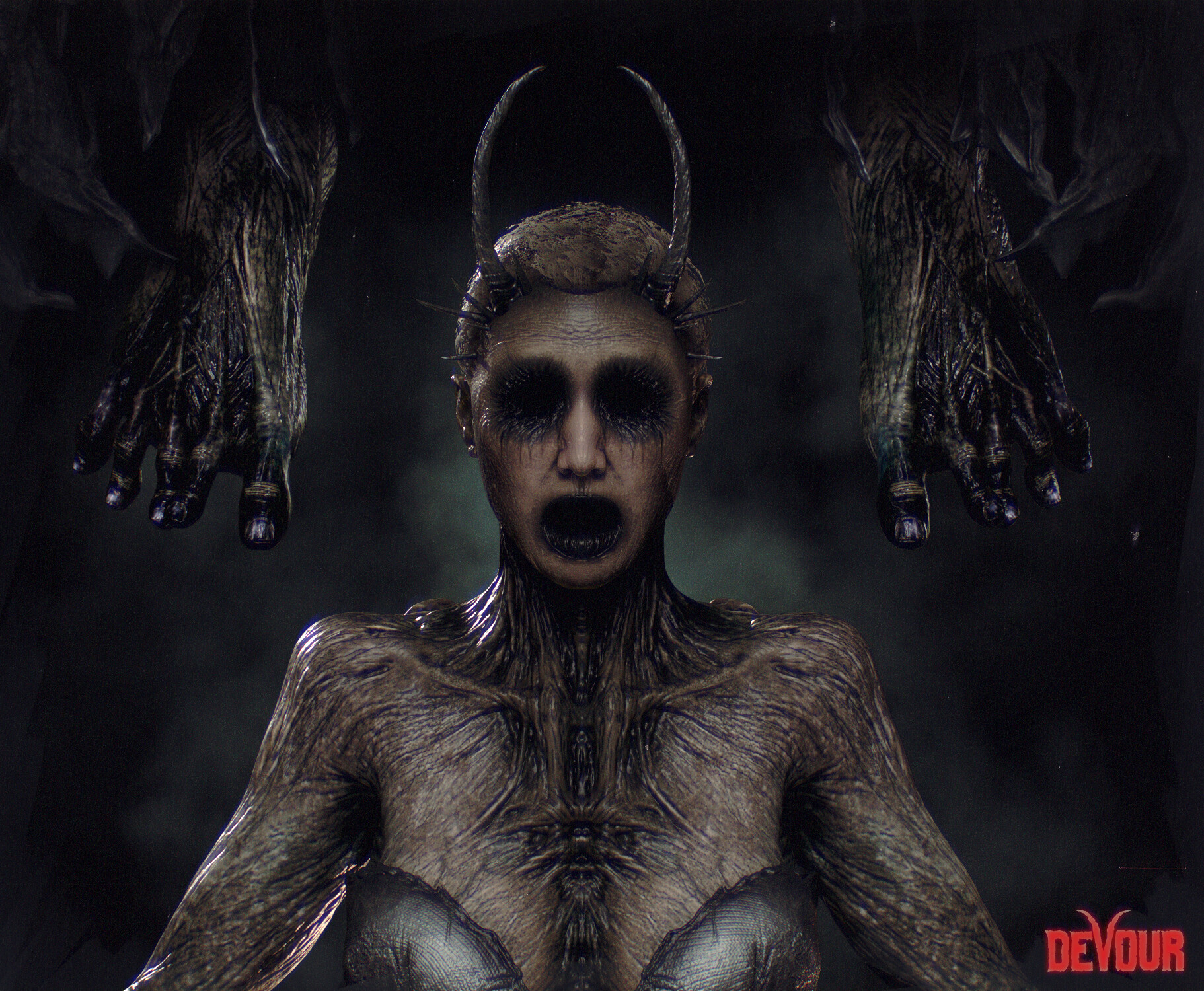 devour the manor logo