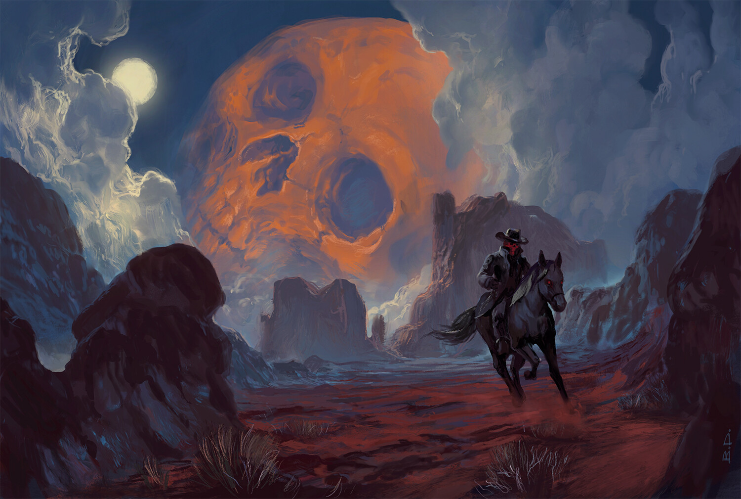 ArtStation - Dead_Rider_in_the_Badlands