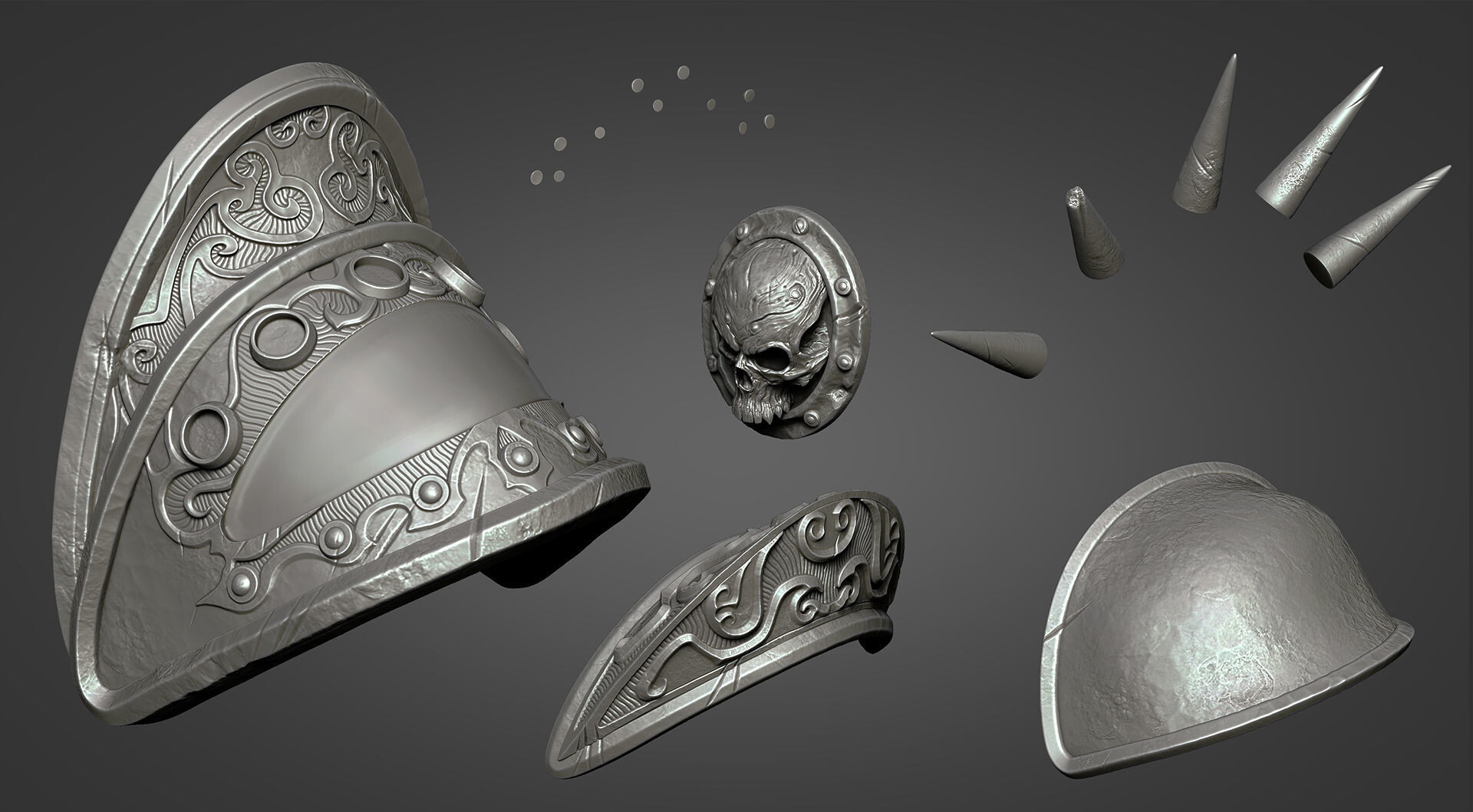 ArtStation - Lich King Armor - Left shoulder 3D print model