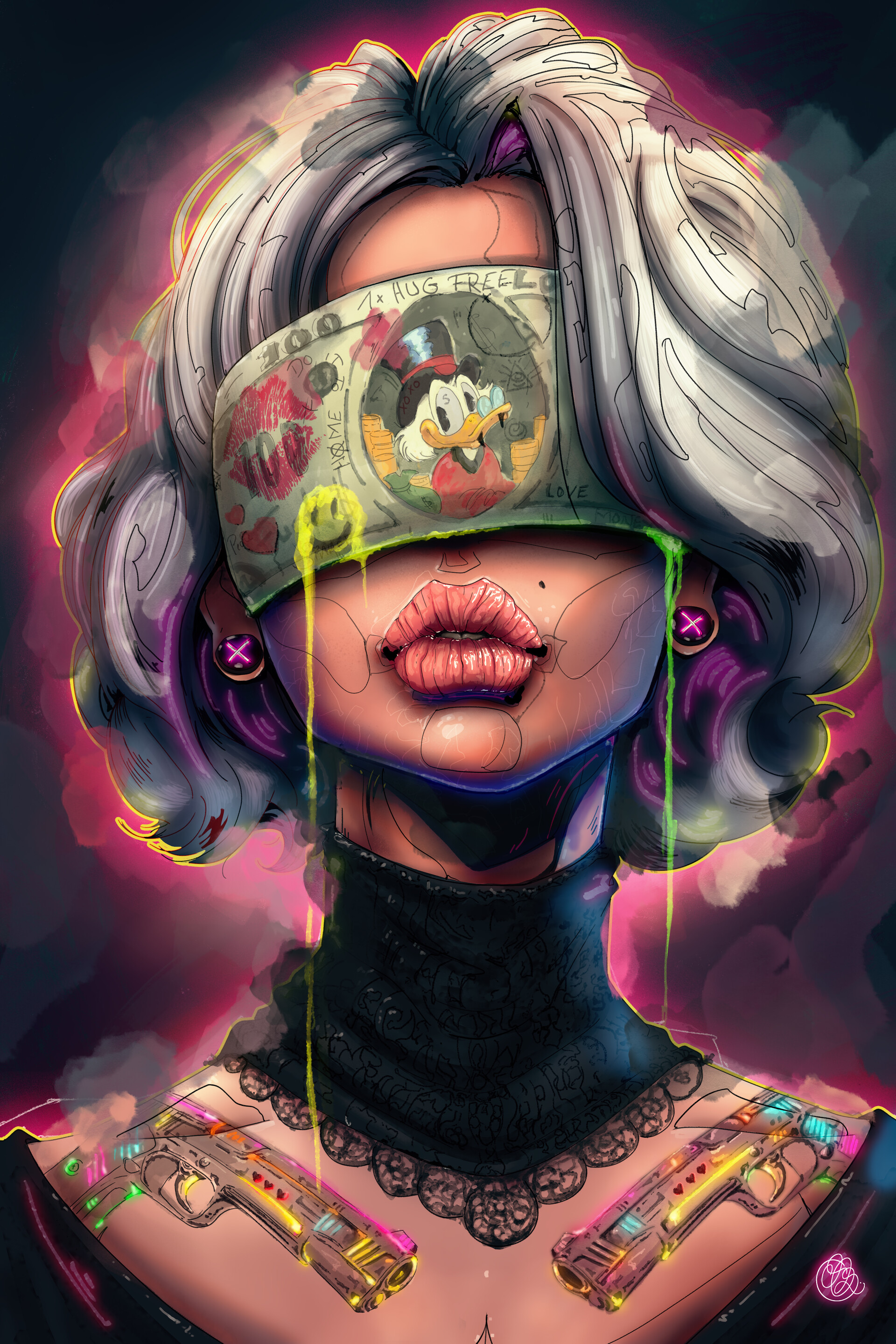 ArtStation - Digital artwork "KissKiss & BangBang"