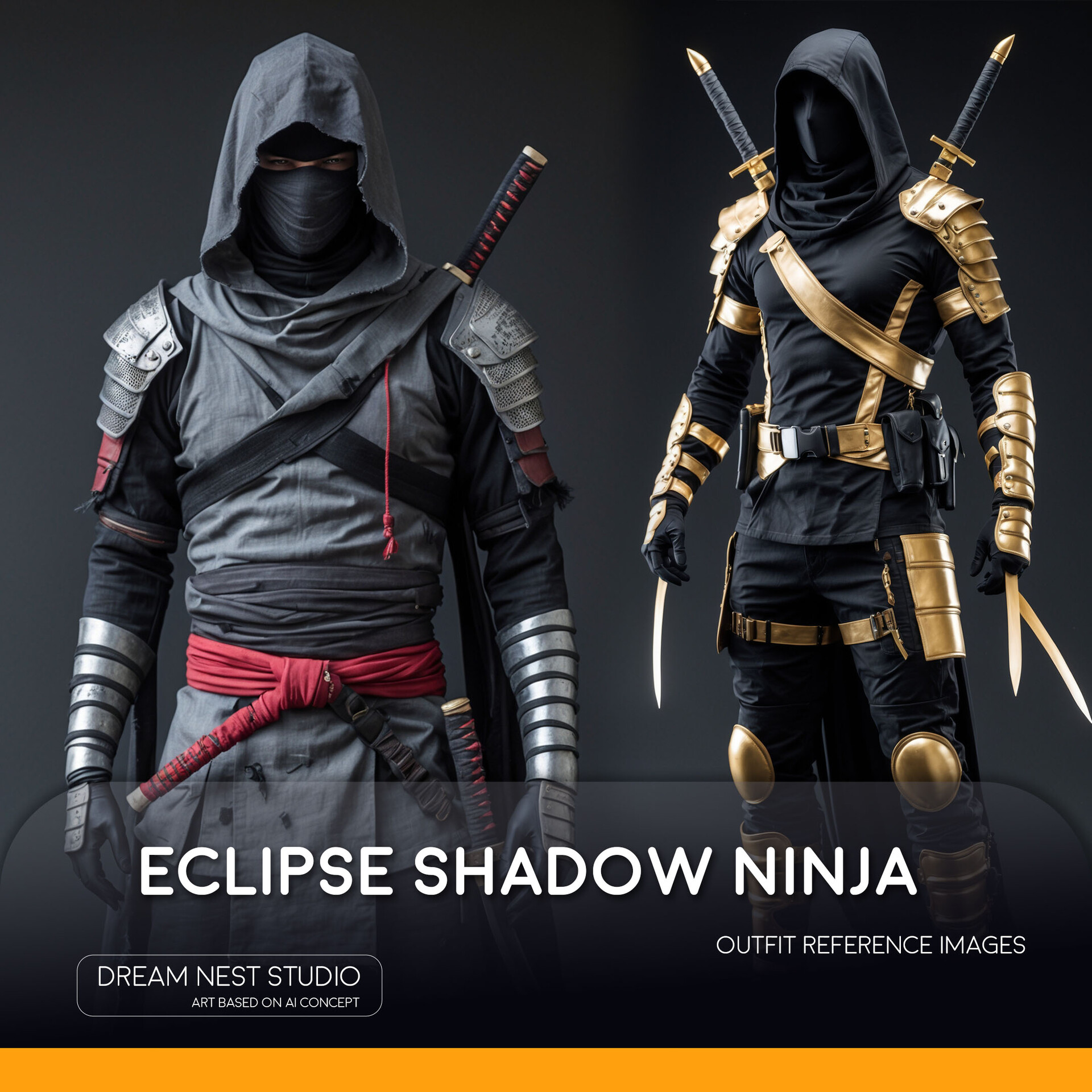 ArtStation - Eclipse Shadow Ninja-2K-Outfit Reference Images