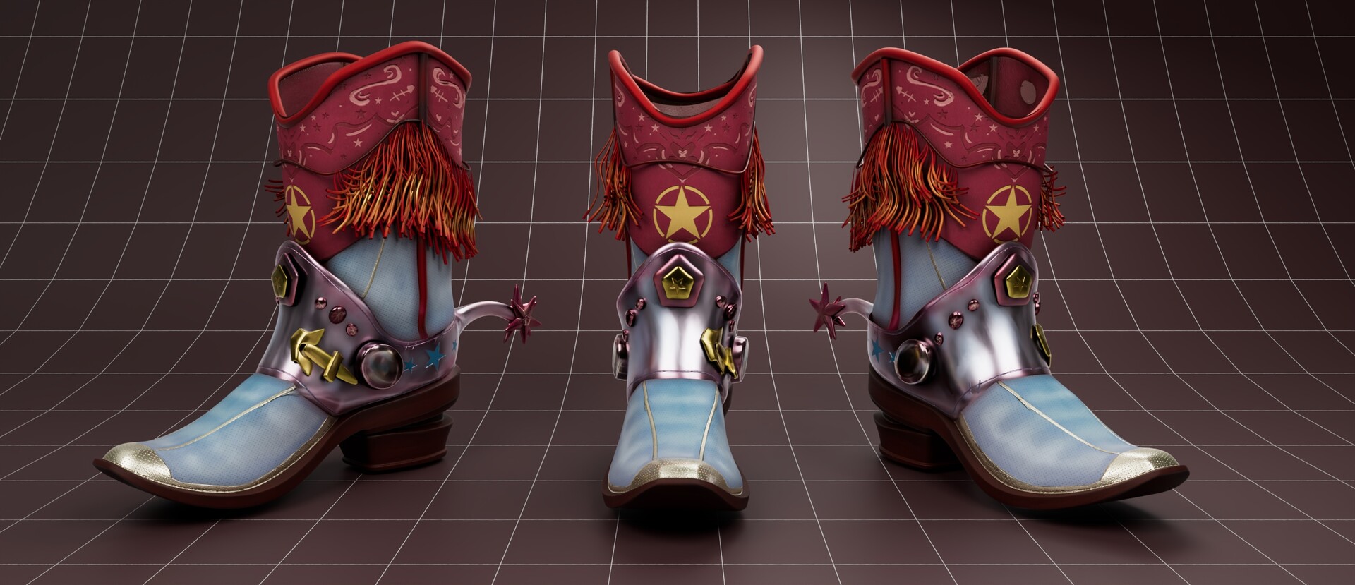 ArtStation - cowboy boots