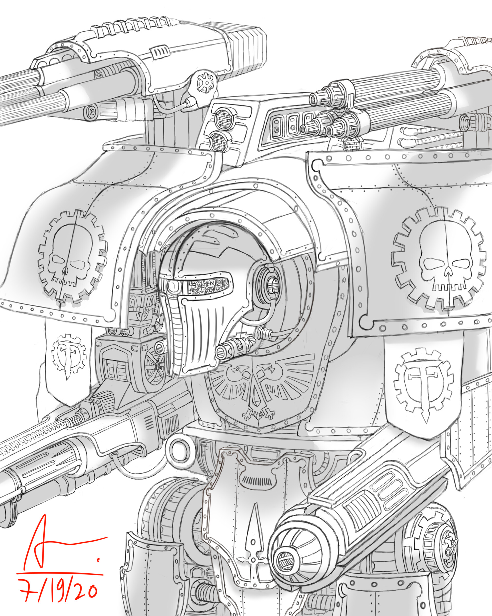 ArtStation - Imperator-class Titan, Warhammer 40k