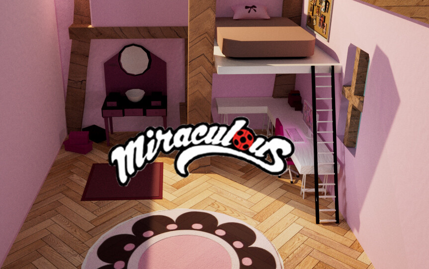 ArtStation - Marinette's room 3D
