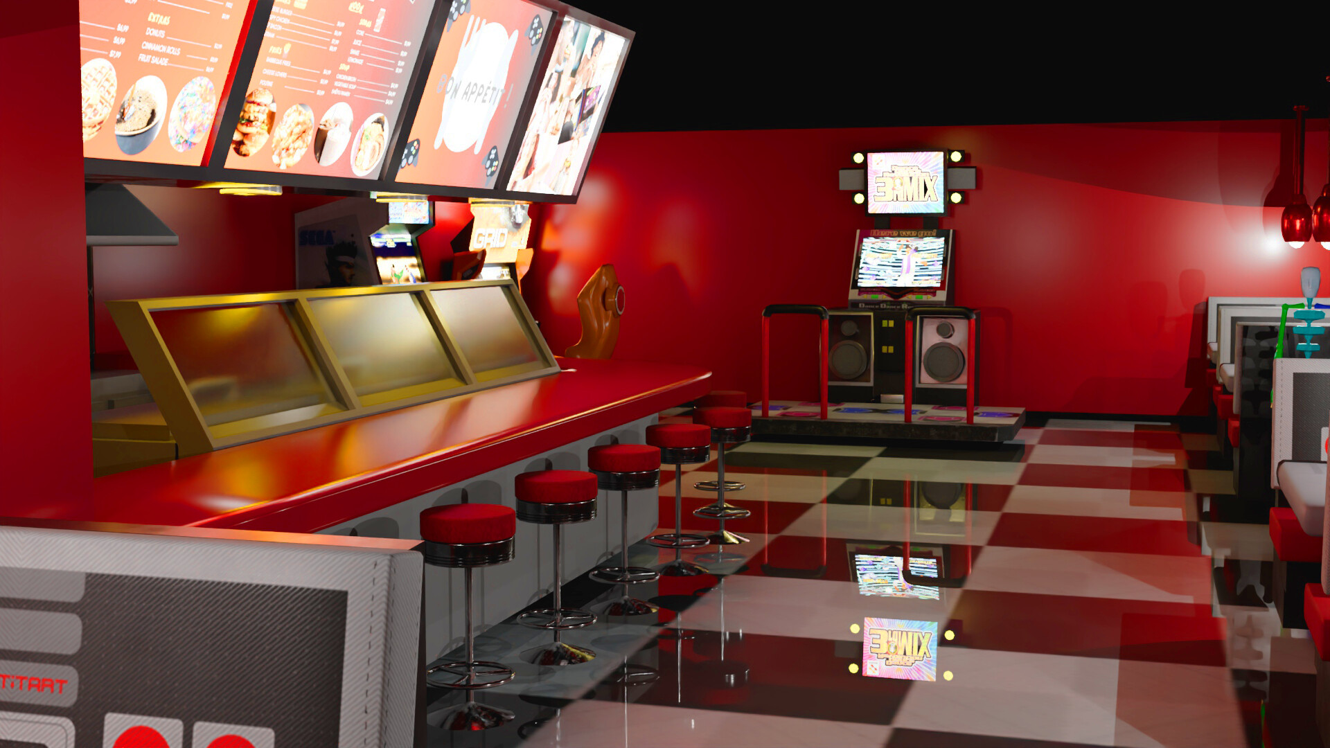 ArtStation - Retro-Arcade Diner