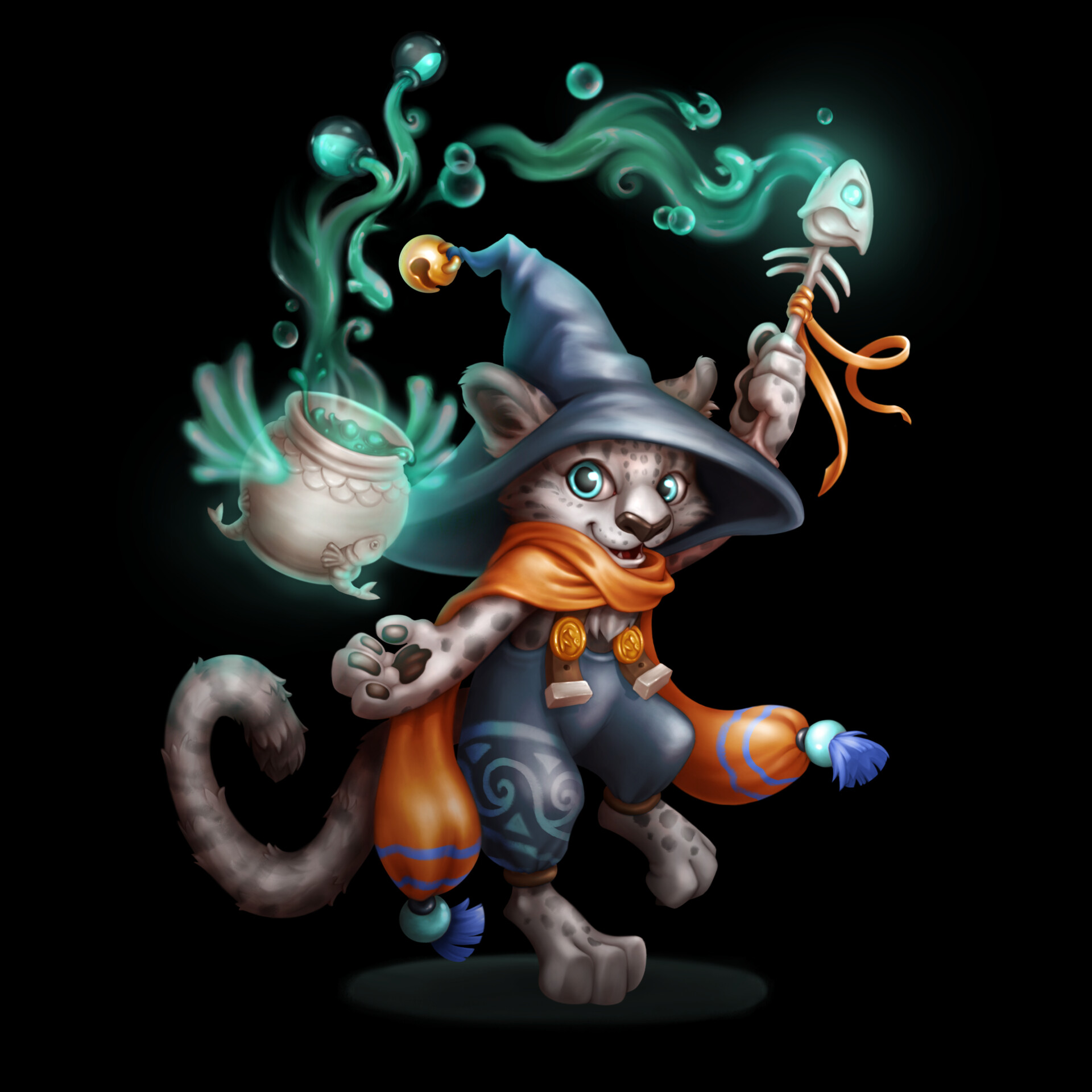 ArtStation - Snow Leopard Wizard