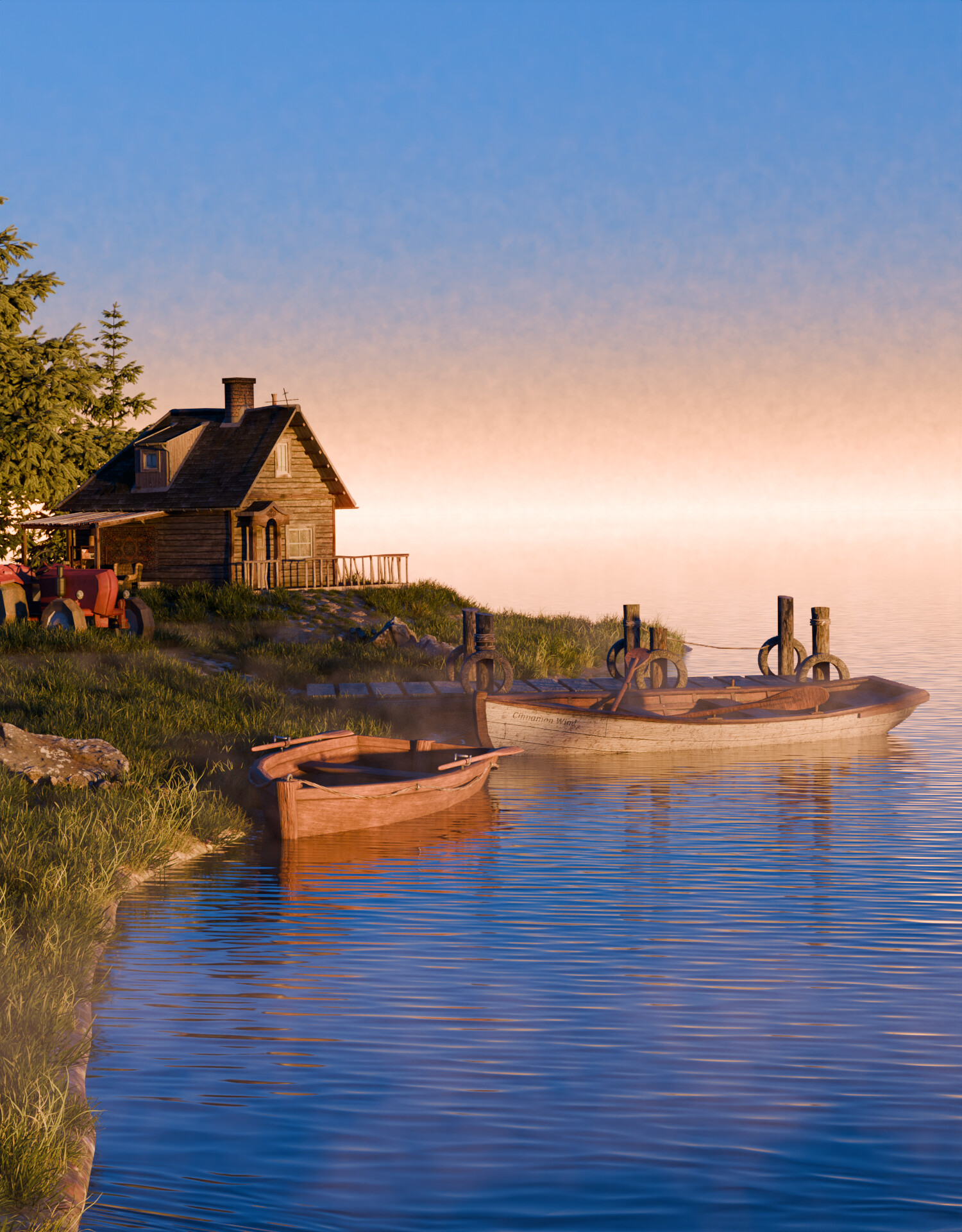 ArtStation - House near the lake
