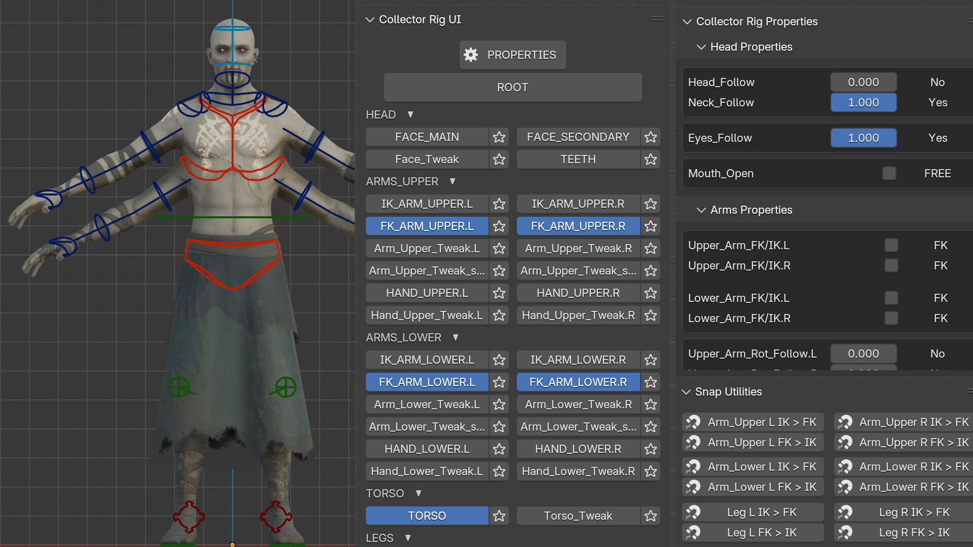 ArtStation - Collector - Blender rig