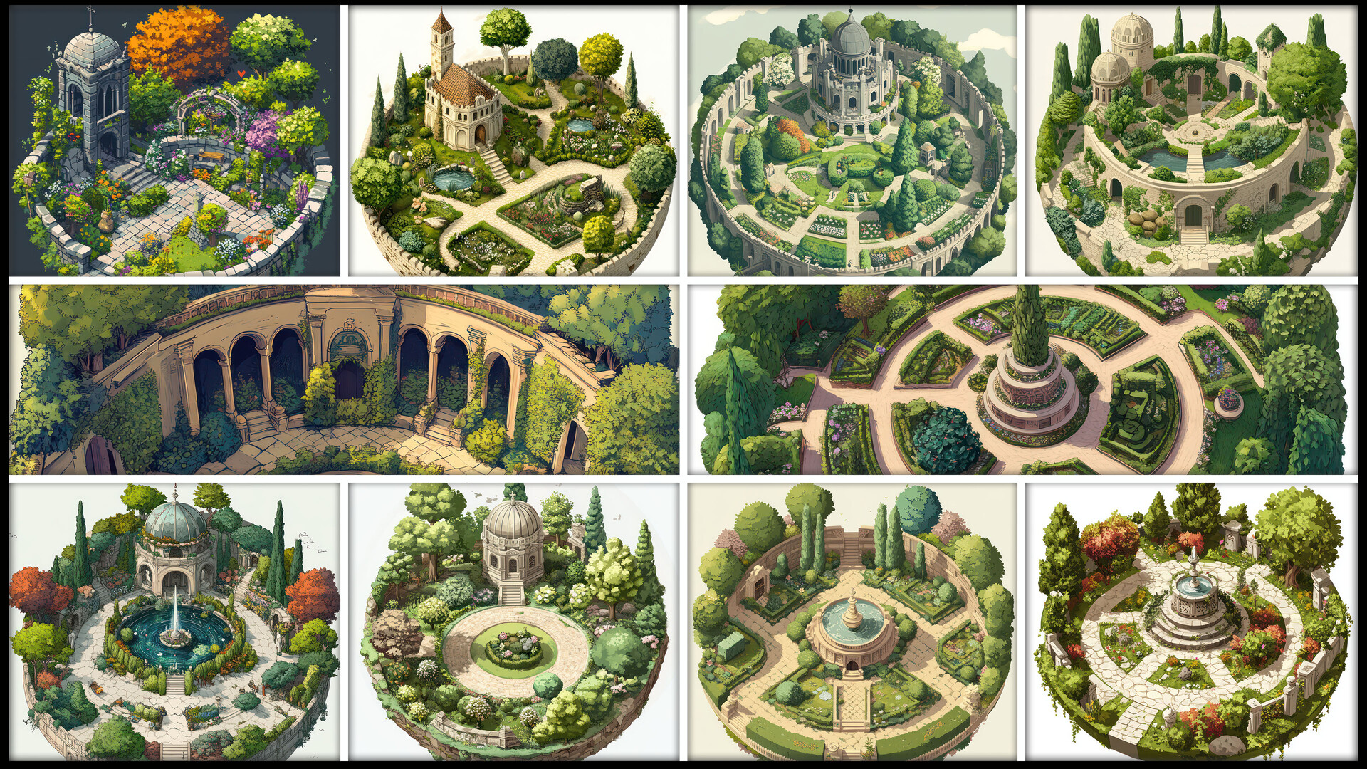 Ferial Concept - 🔹200 Mansion - Isometric Reference Image Pack v.19 |4K|