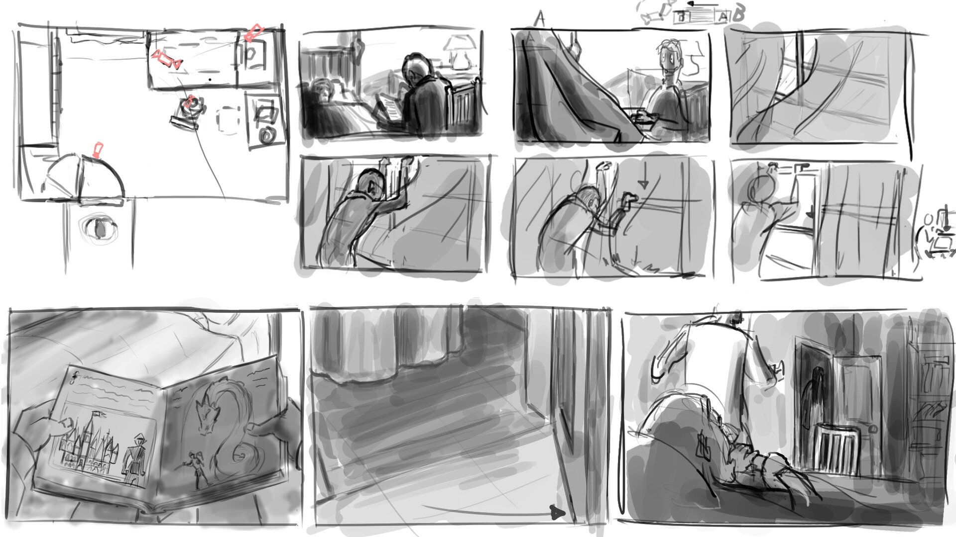 ArtStation - Some Story Board Panels for a book adaptation