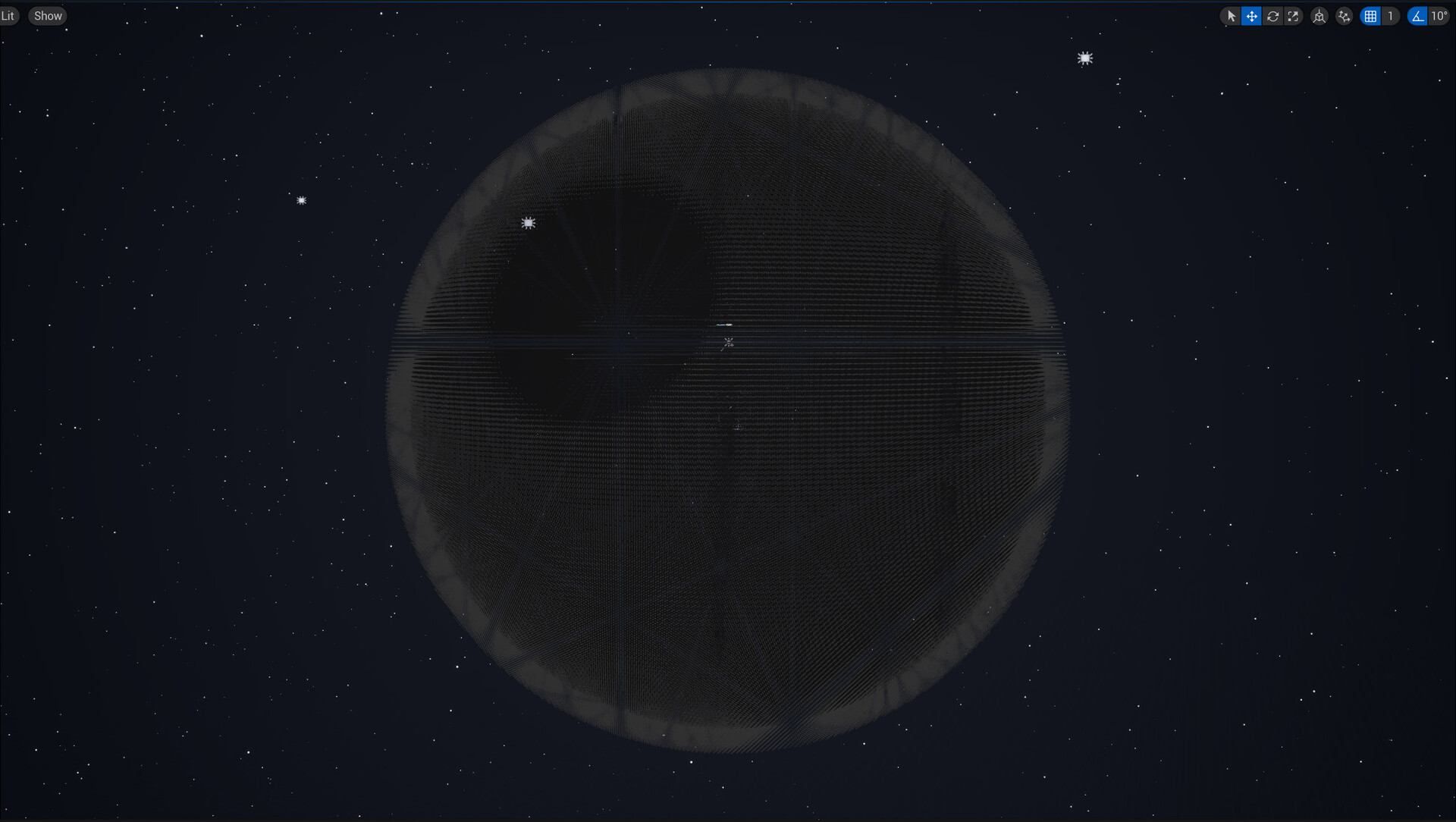 Isaac Oster - Procedural Death Star - Unreal 5.5 with PCG and HLSL