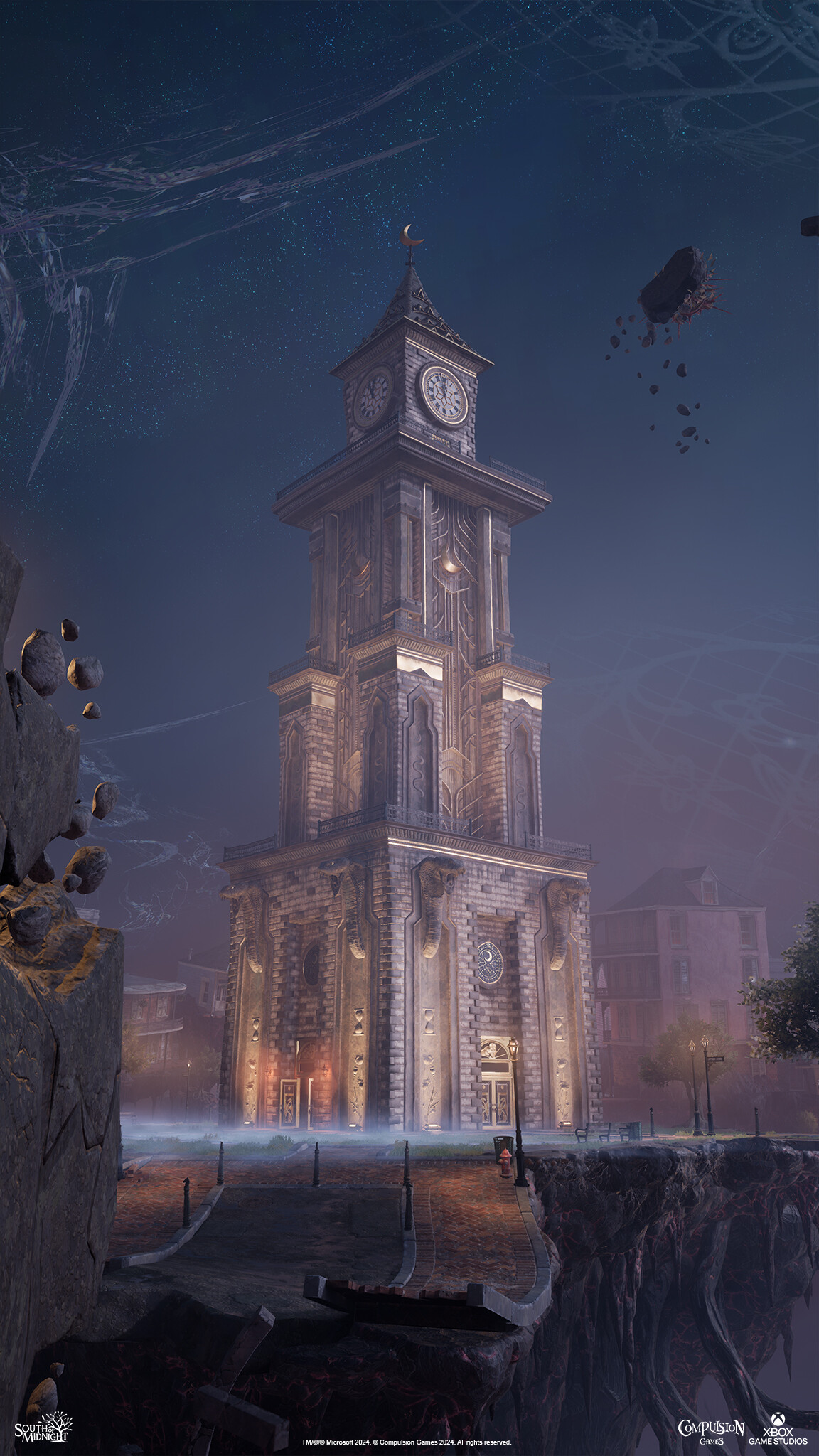 midnight clock tower