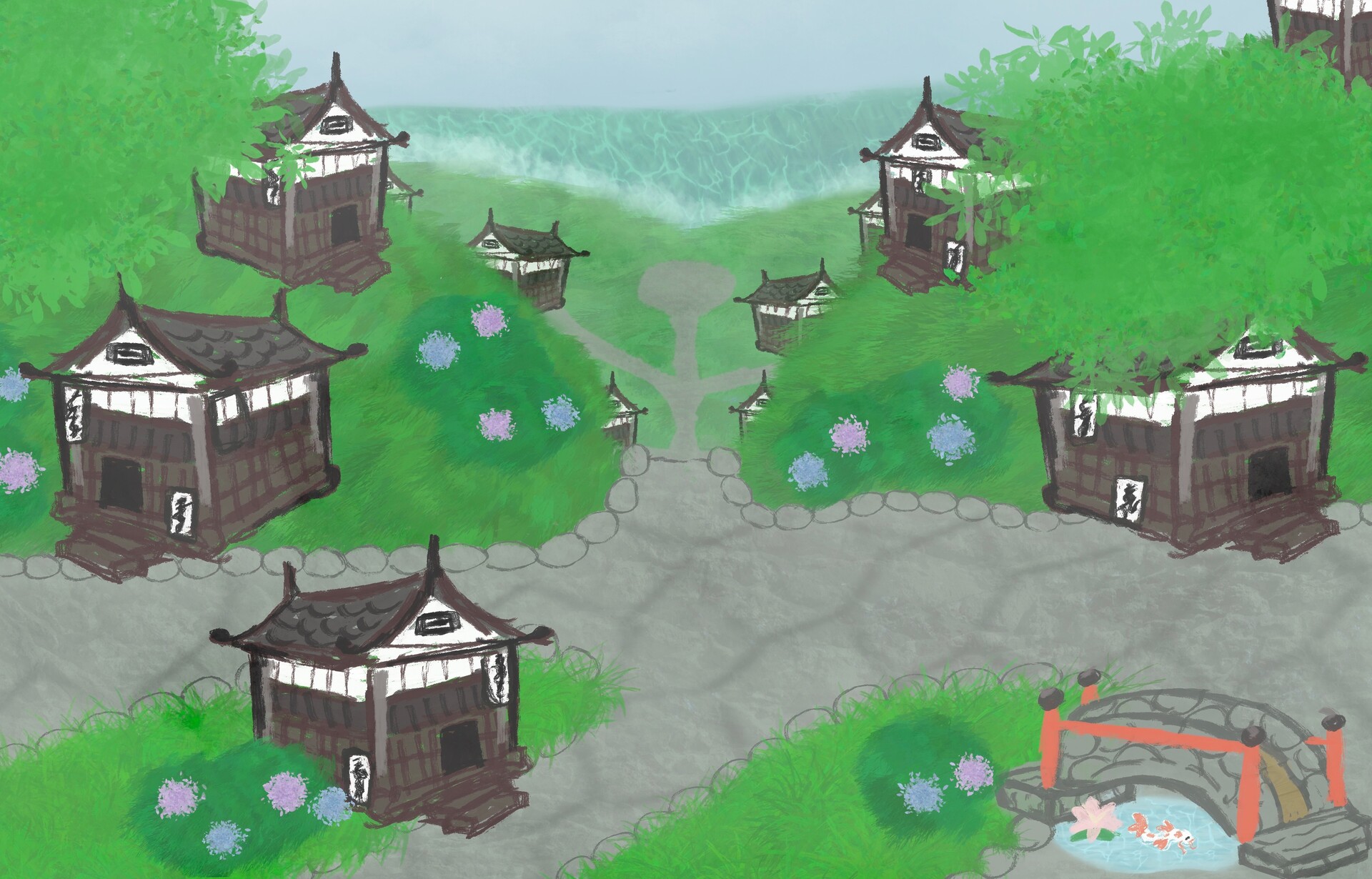 ArtStation - Japanese Inspired Landscape