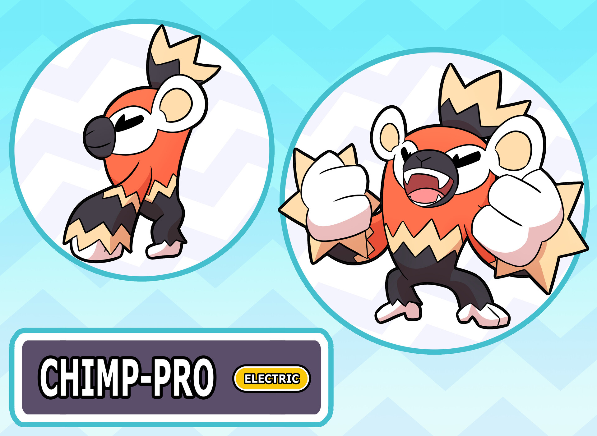 ArtStation - Fakemon....Chimp-Pro and Chimp-Con