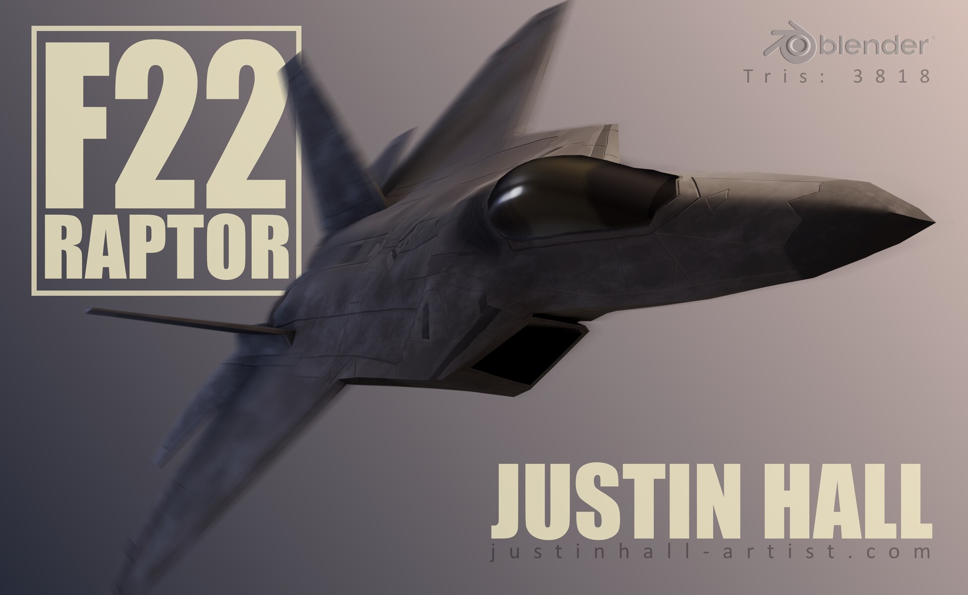 ArtStation - F22 Raptor - Fighter Jet