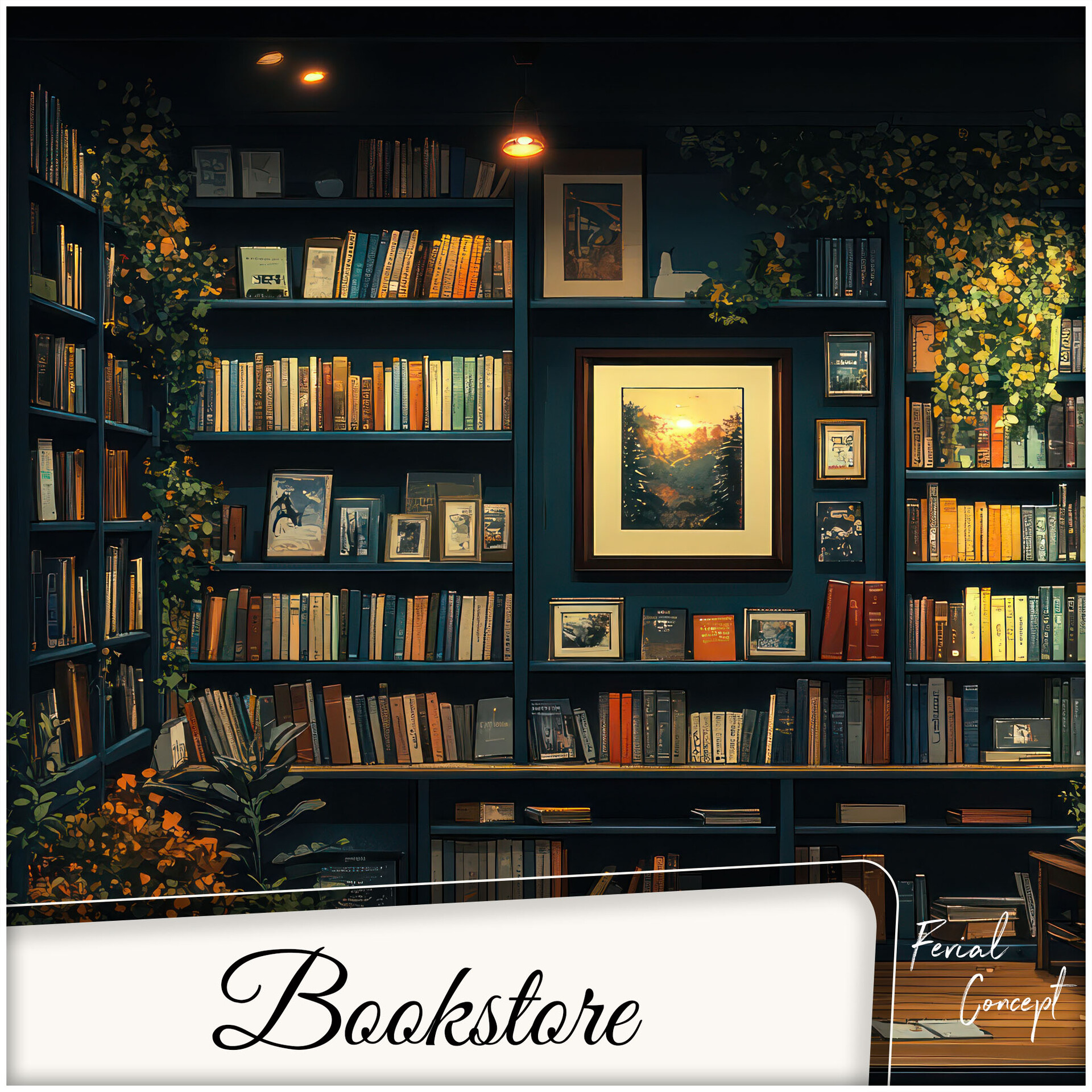 Ferial Concept - 🔹200 Bookstore - Cartoon Concept Reference Image Pack ...