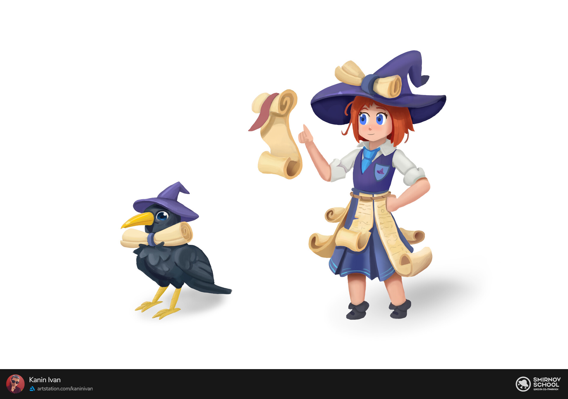 ArtStation - Little witch of scrolls