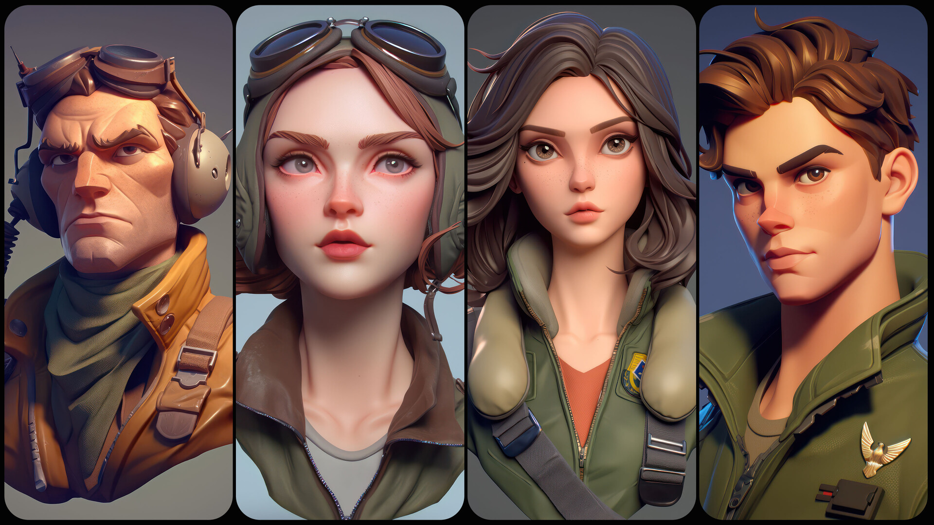 Ferial Studio - 🔹200 Pilot - Head Model Reference Image Pack v.119 |4K|