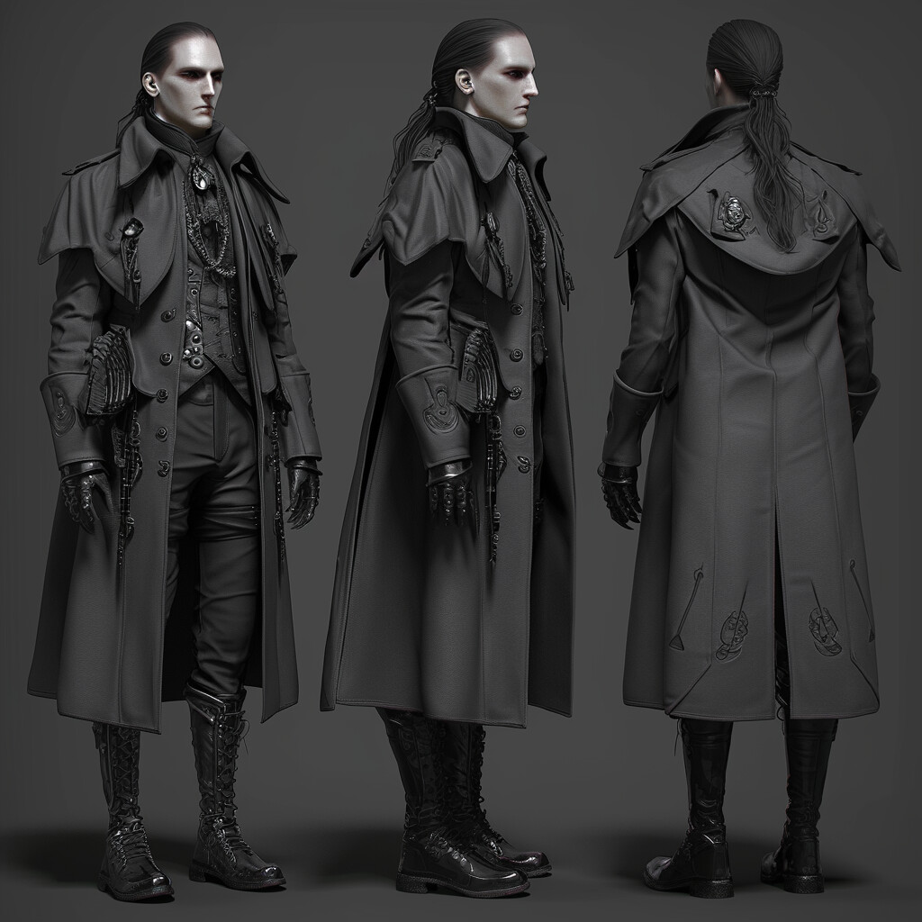 3D Head Sculpt References in 4K - Tika Art - +200 Gothic Male Reference ...