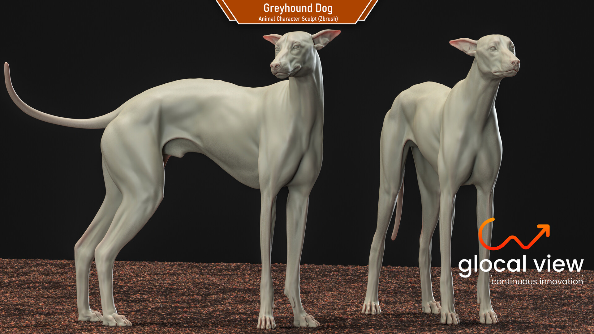 ArtStation - Greyhound Dog | Animal Character Sculpt (Zbrush)