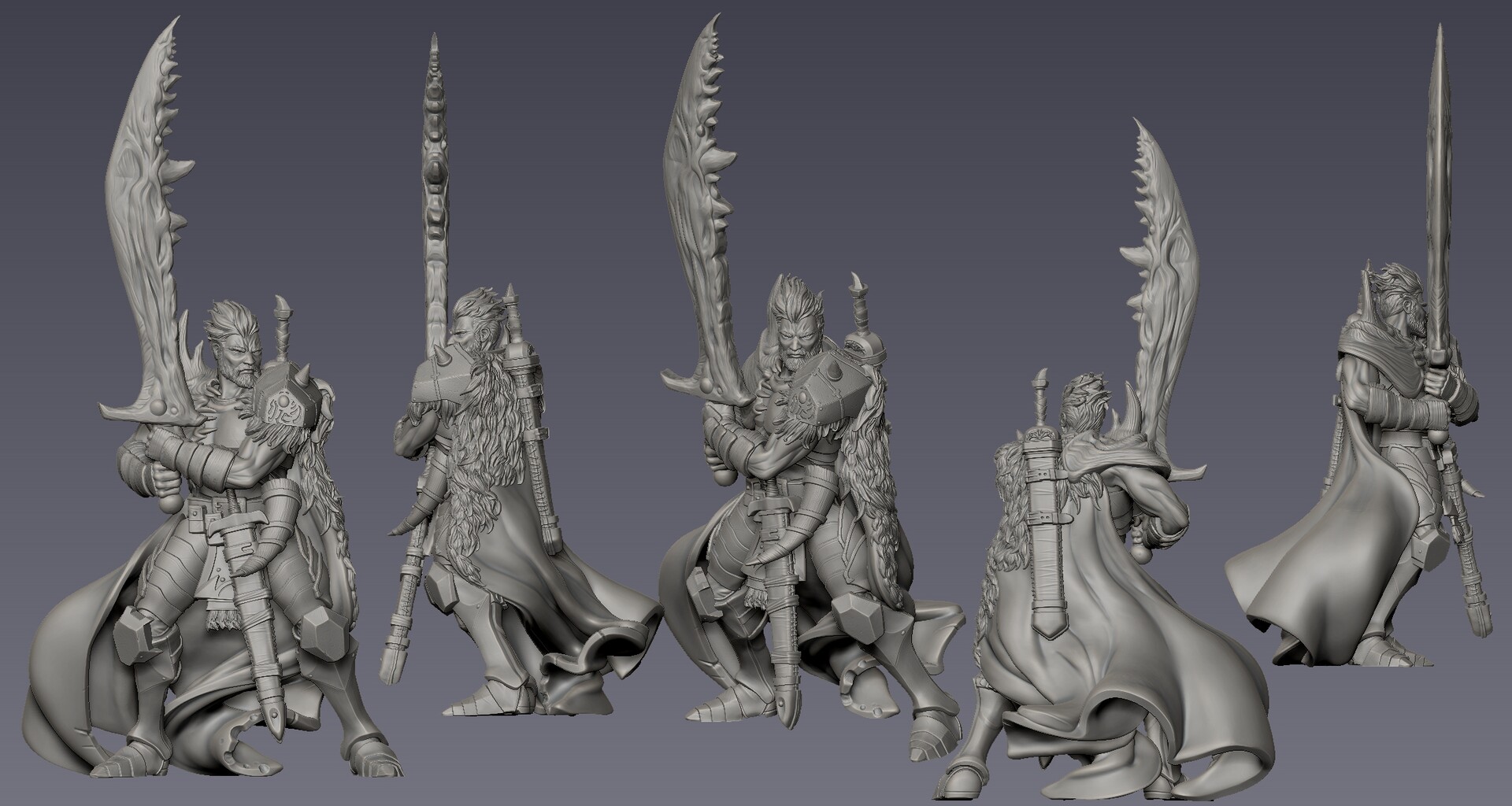 Alain Viesca Arts - Hunters and Mercenary Sculpts for Dark Fantasy Wyrd ...