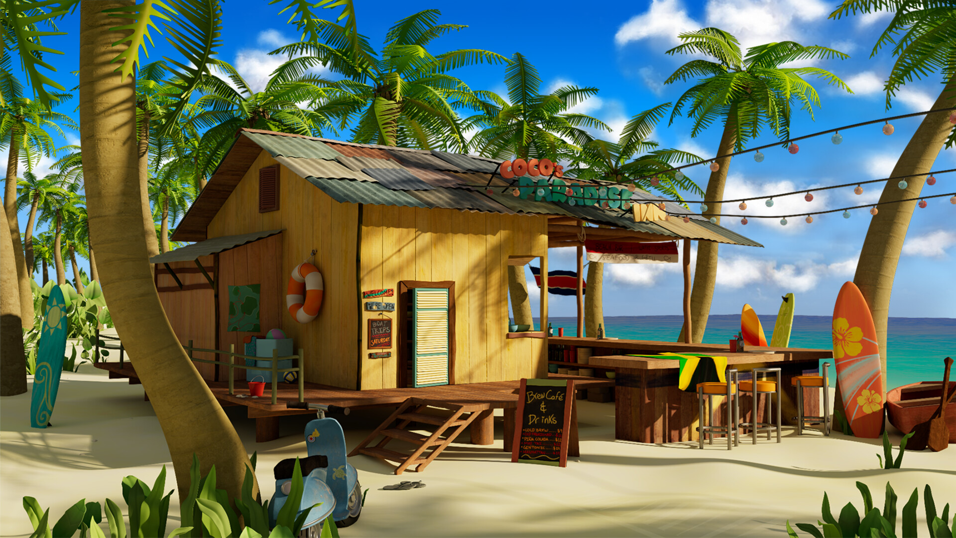 ArtStation - Beach Shack – Coco's Paradise Inn