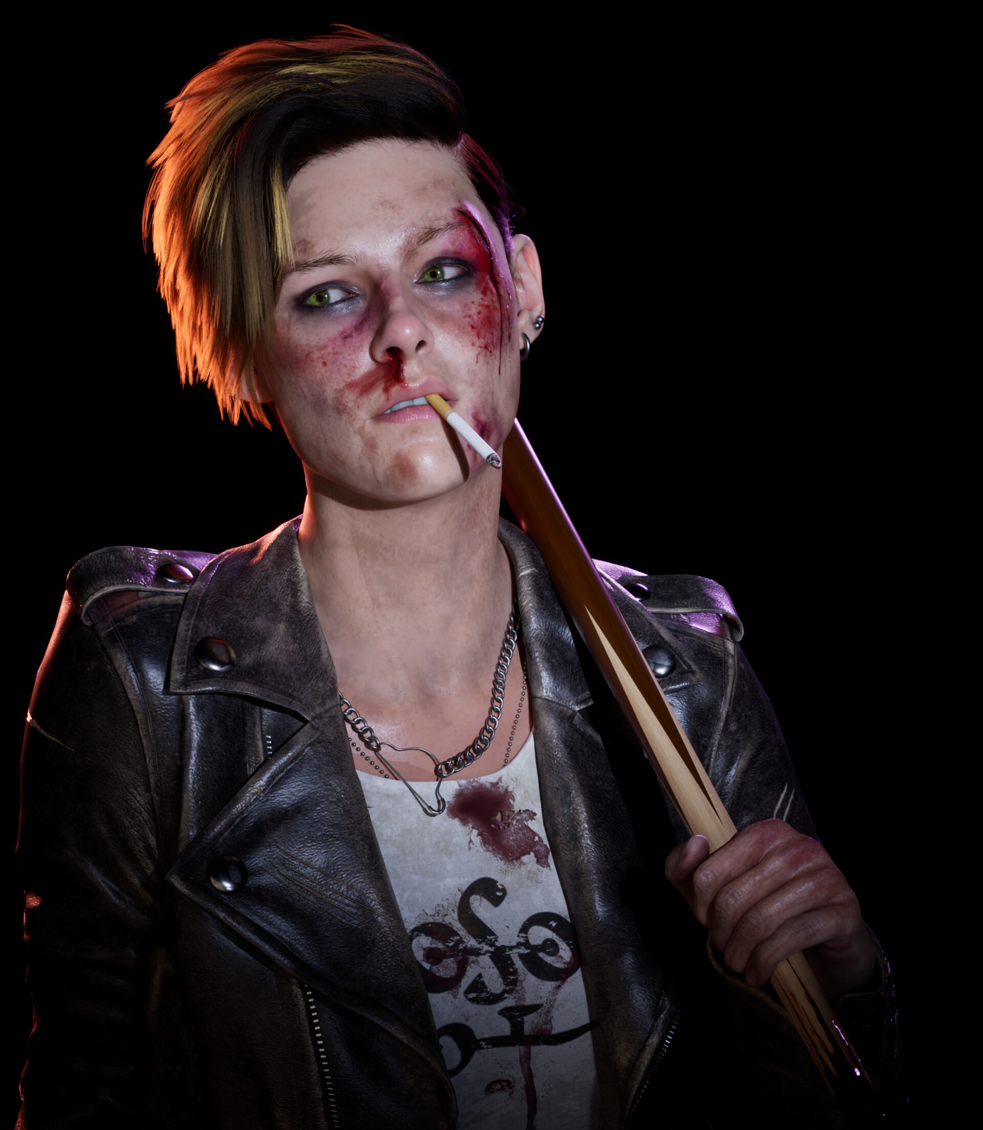 Jacob Regan Art - Bar Fight (Kristen Stewart Likeness)