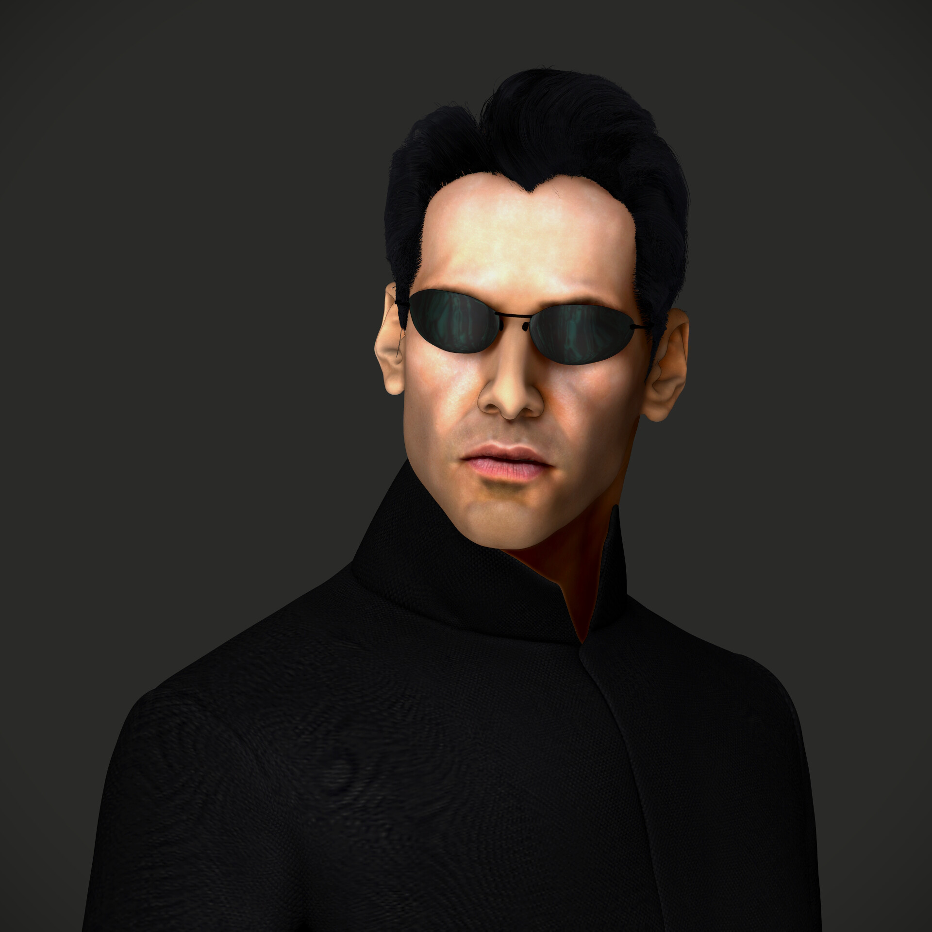 ArtStation - Keanu Reeves - Matrix