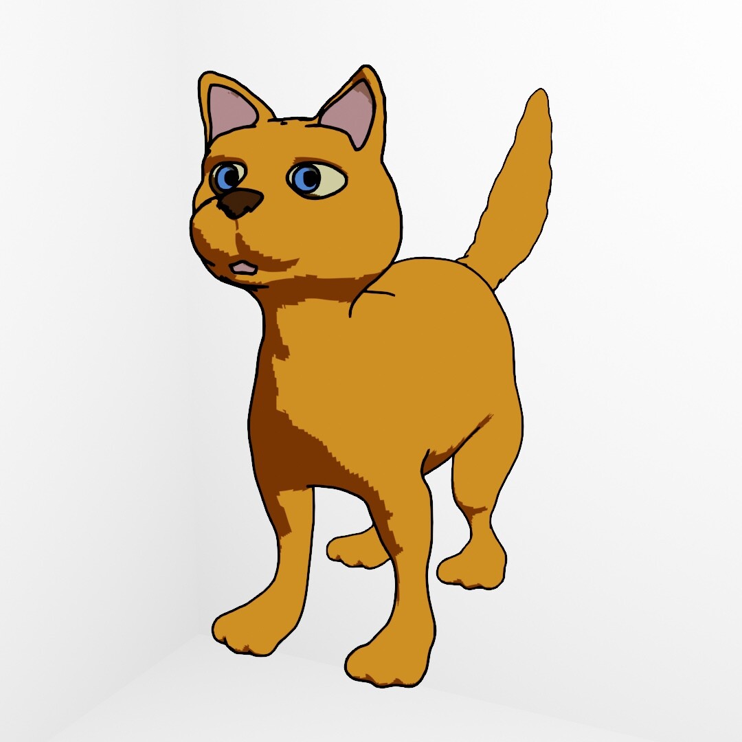 ArtStation - Cat retopology and textured