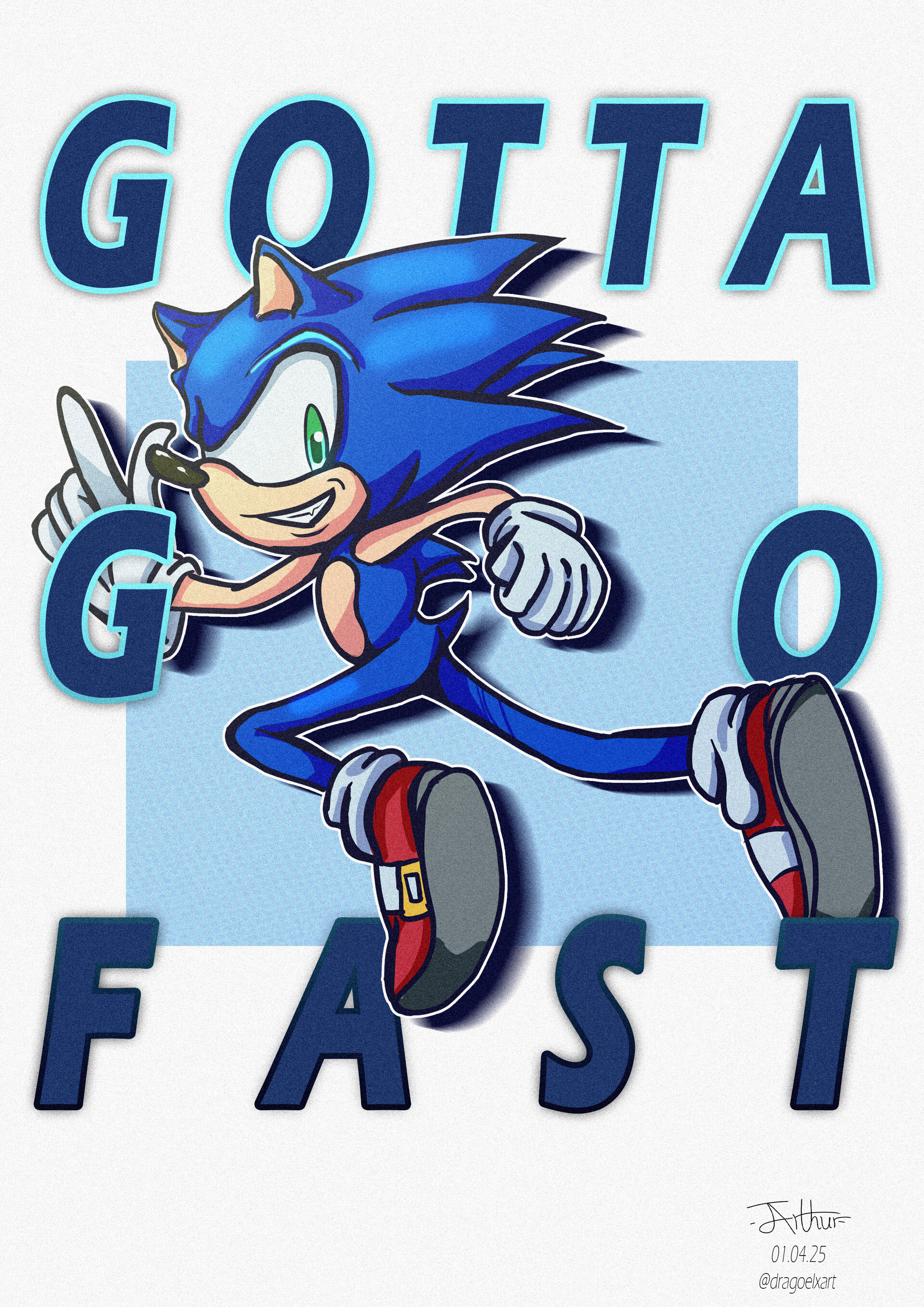 Joel Arthur - Sonic Drawing Tutorial Illustration