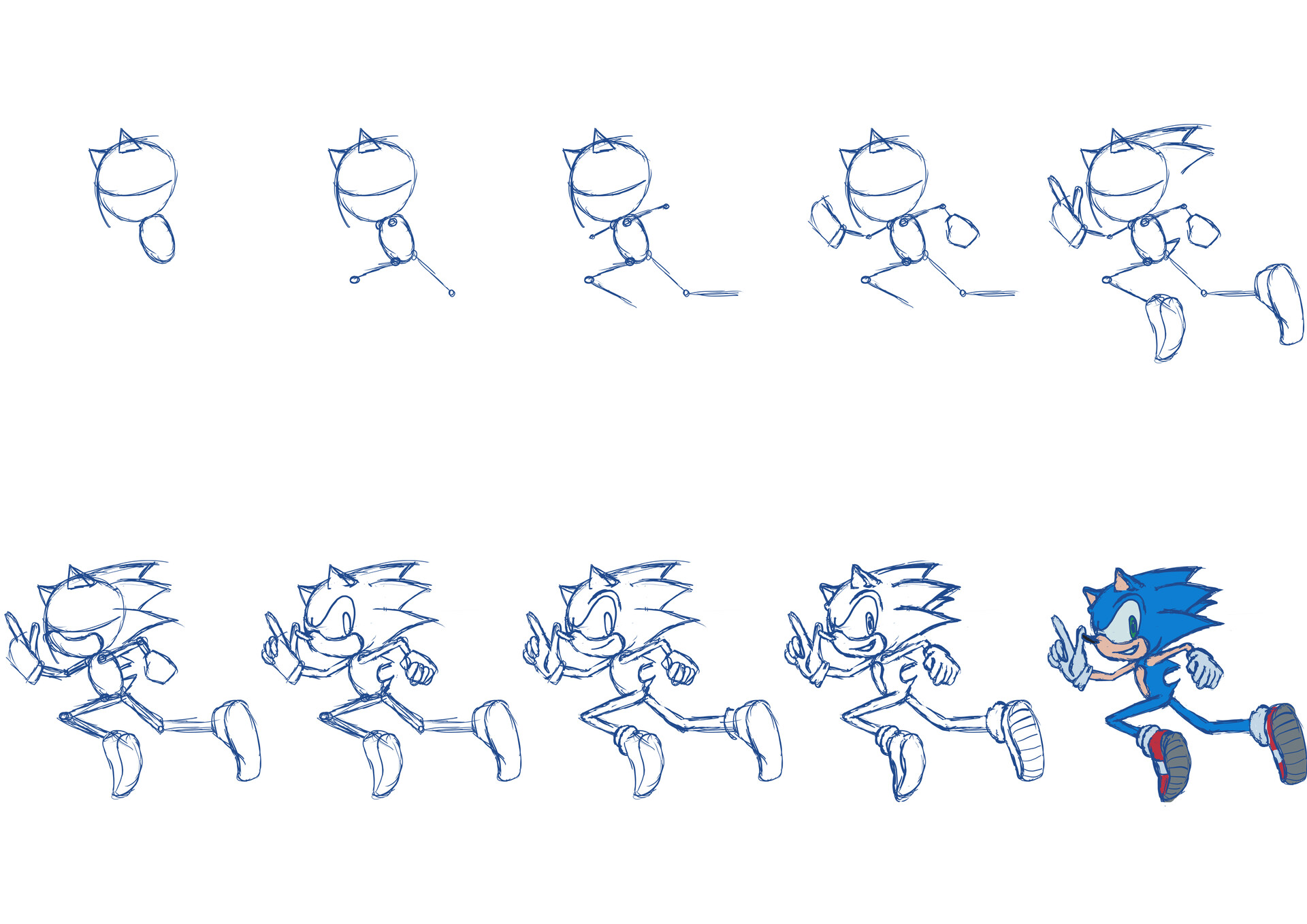 Joel Arthur - Sonic Drawing Tutorial Illustration