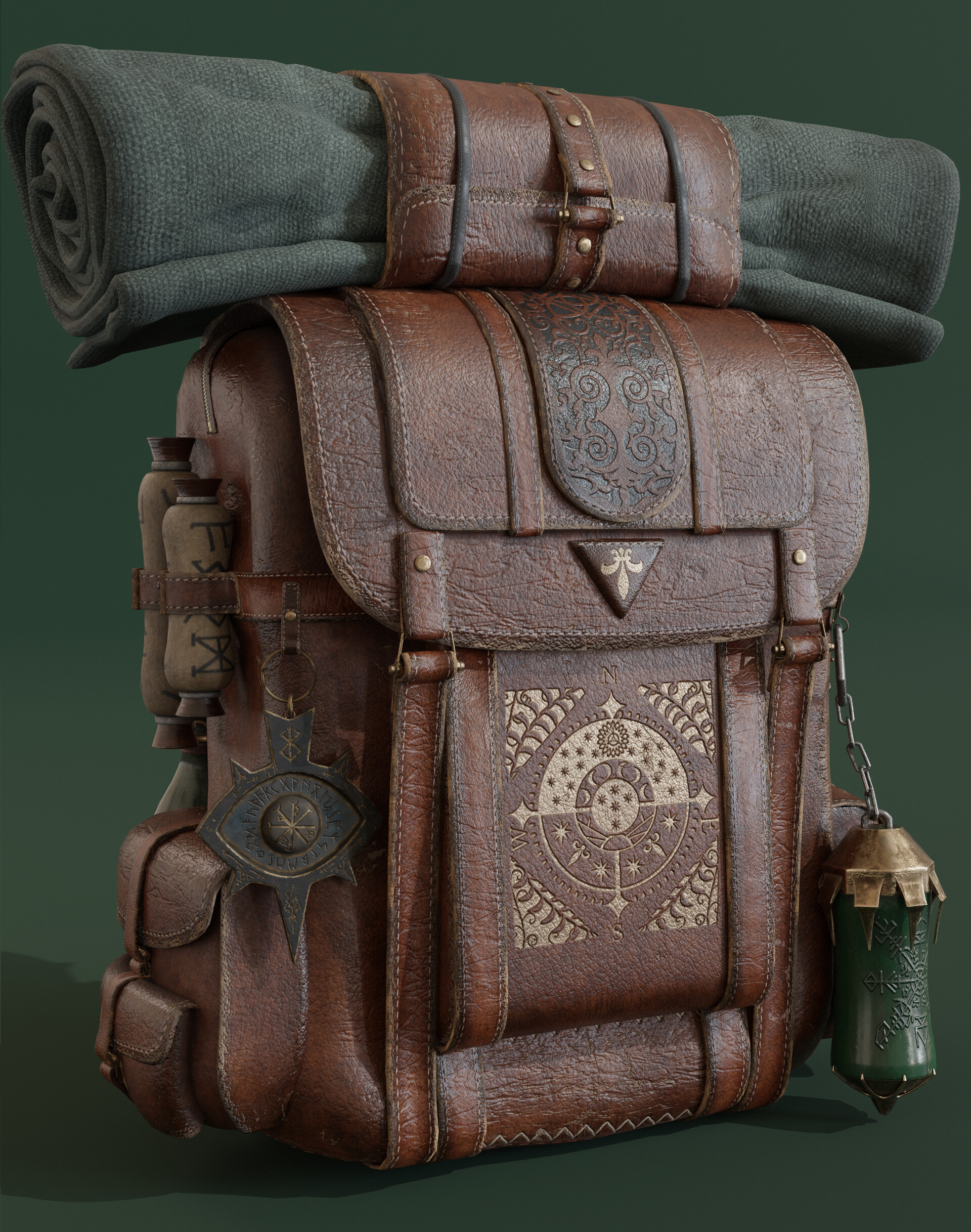 ArtStation - Leather Backpack