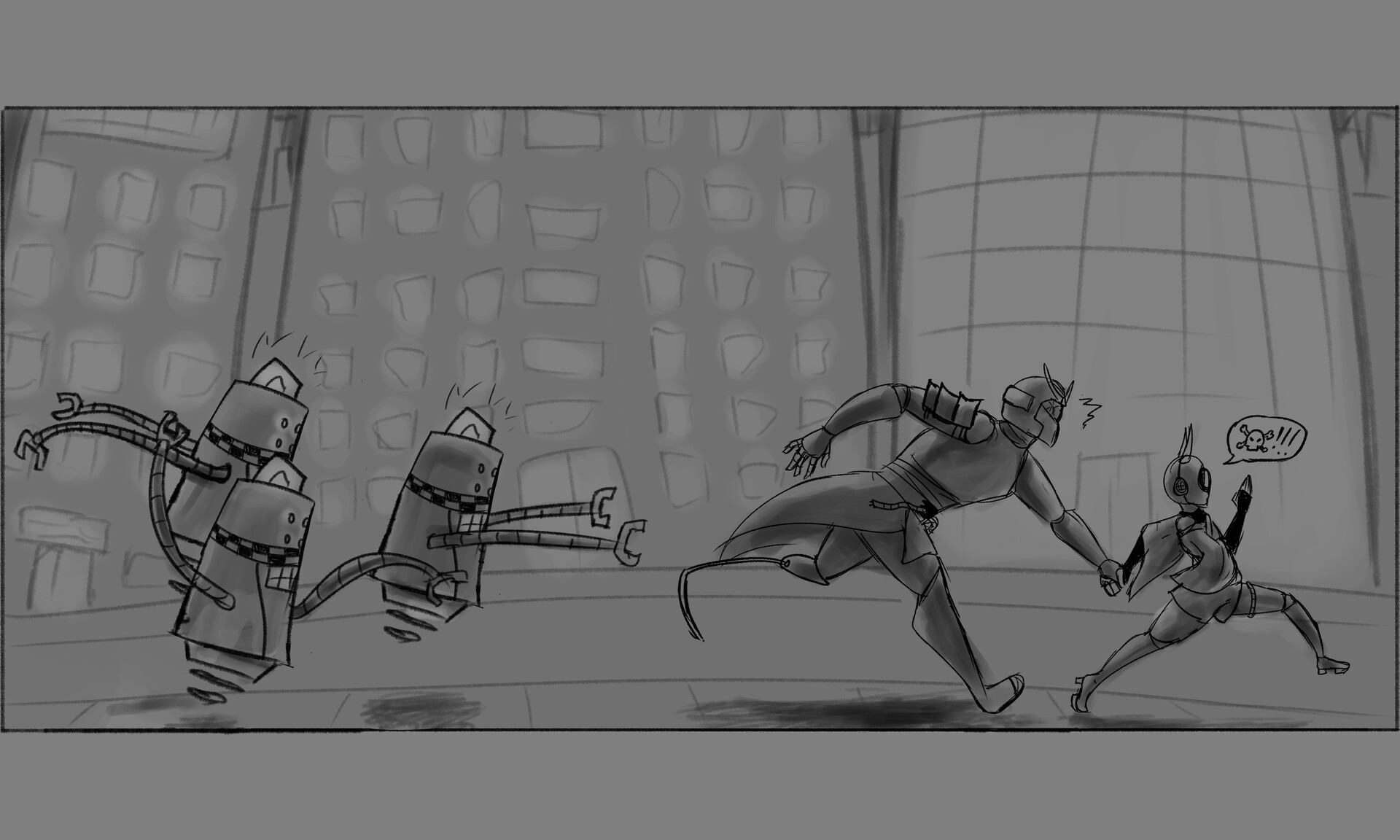 ArtStation - Cyber 7: "Four Meets Five" Storyboard Animatic