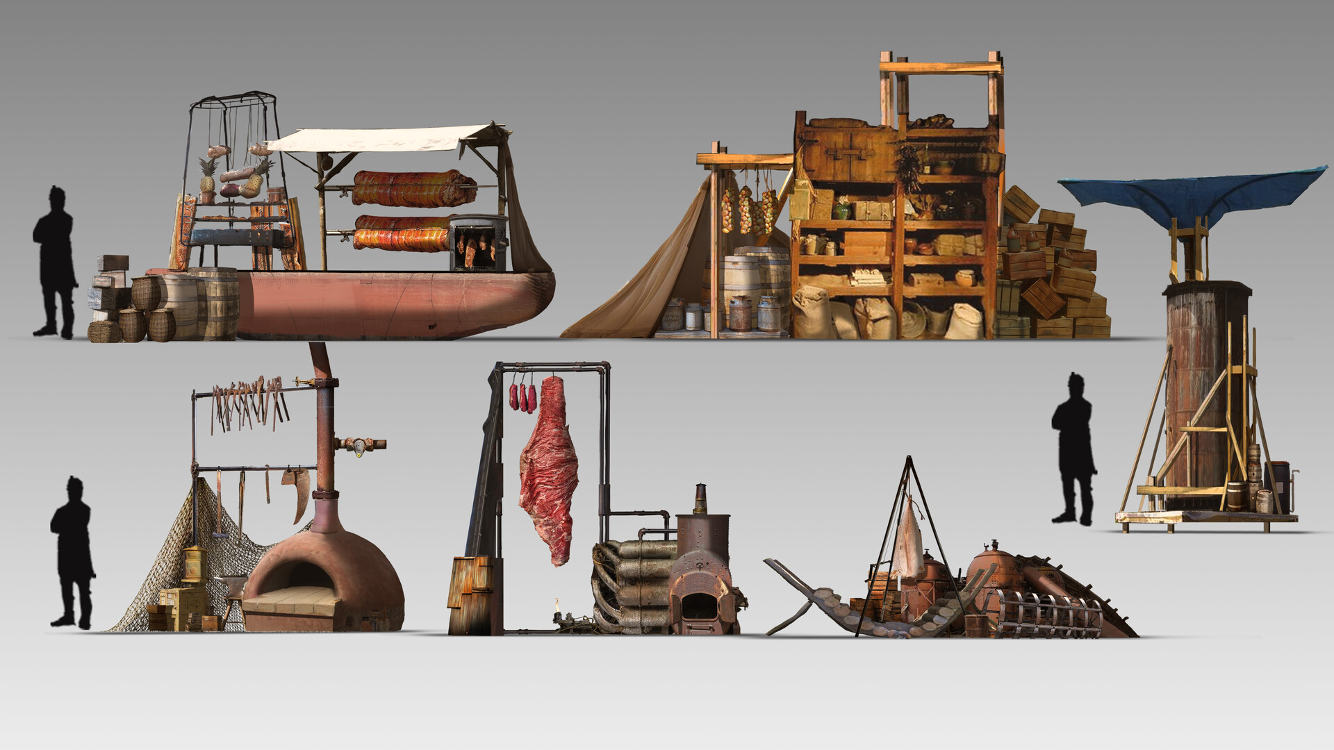 Cedric Yao - Lost civilization project Interior props and progress