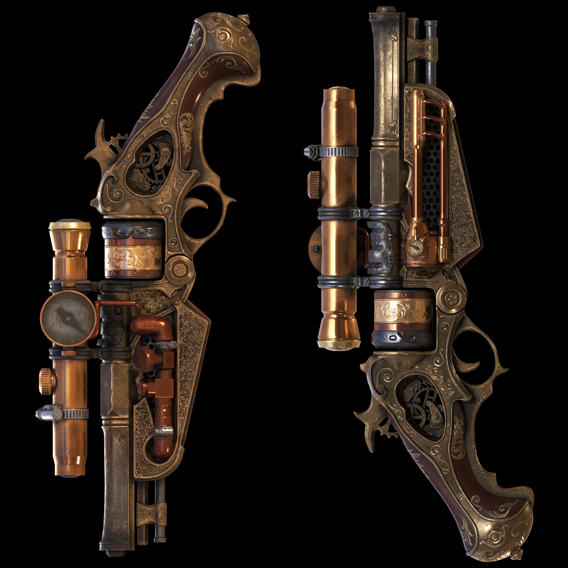 ArtStation - Steampunk Gun