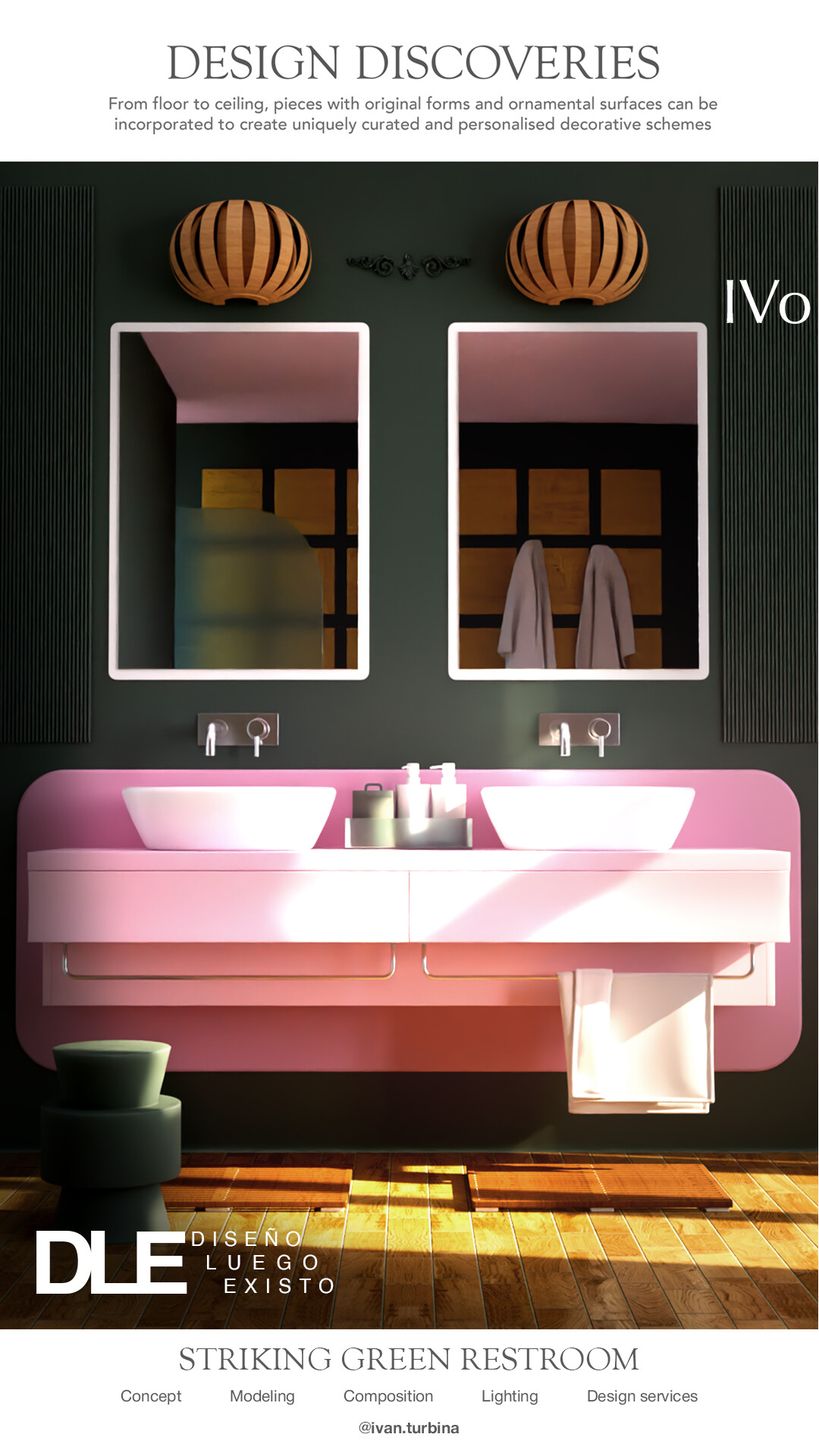 ArtStation - Striking Green Restroom