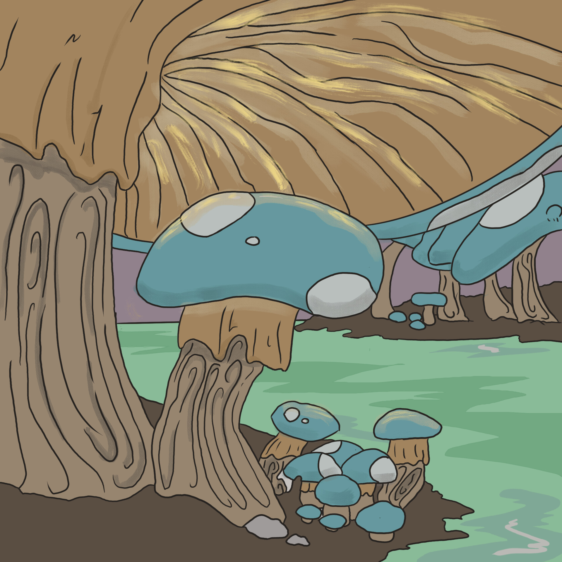 ArtStation - Mushroom Biome Concept Art