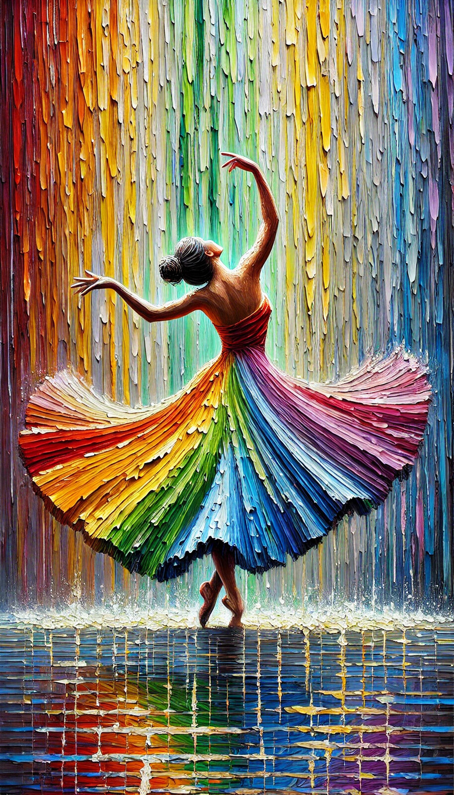 Archana - Rain’s Embrace, Colors in Motion