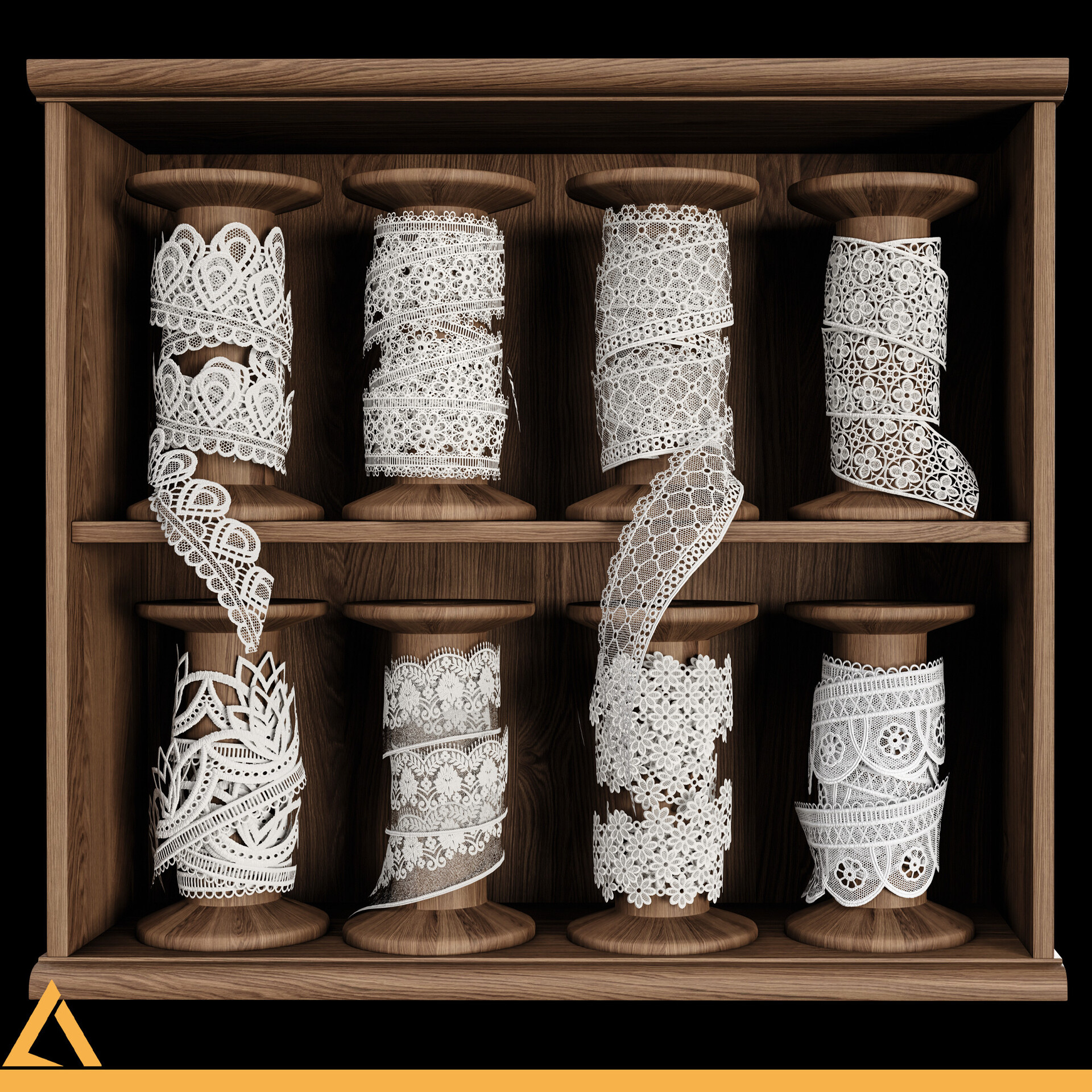 Ansar Soudkhah - Lace Fabric Trim Materials SBSR + Textures