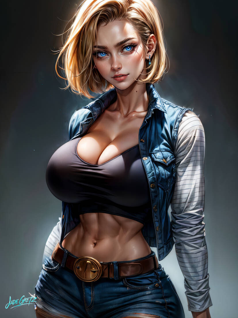ArtStation - Android 18: Battling for Redemption by Jade Gretz