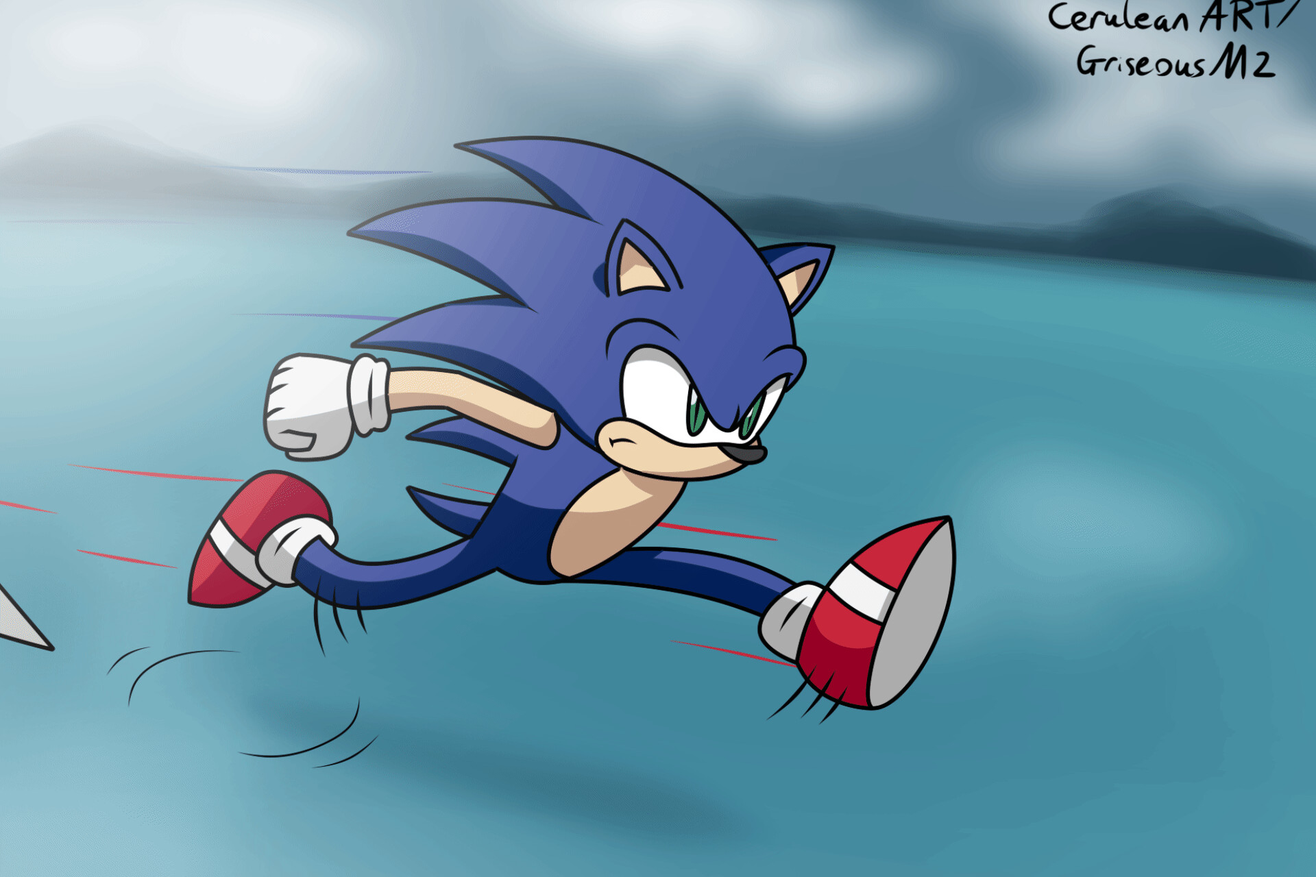 ArtStation - Sonic in "Flowing in the Azure" (Animation Loop)