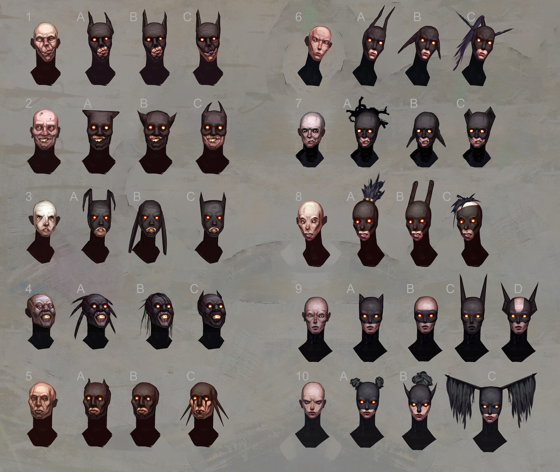 ArtStation - Rot Society - masks concepts