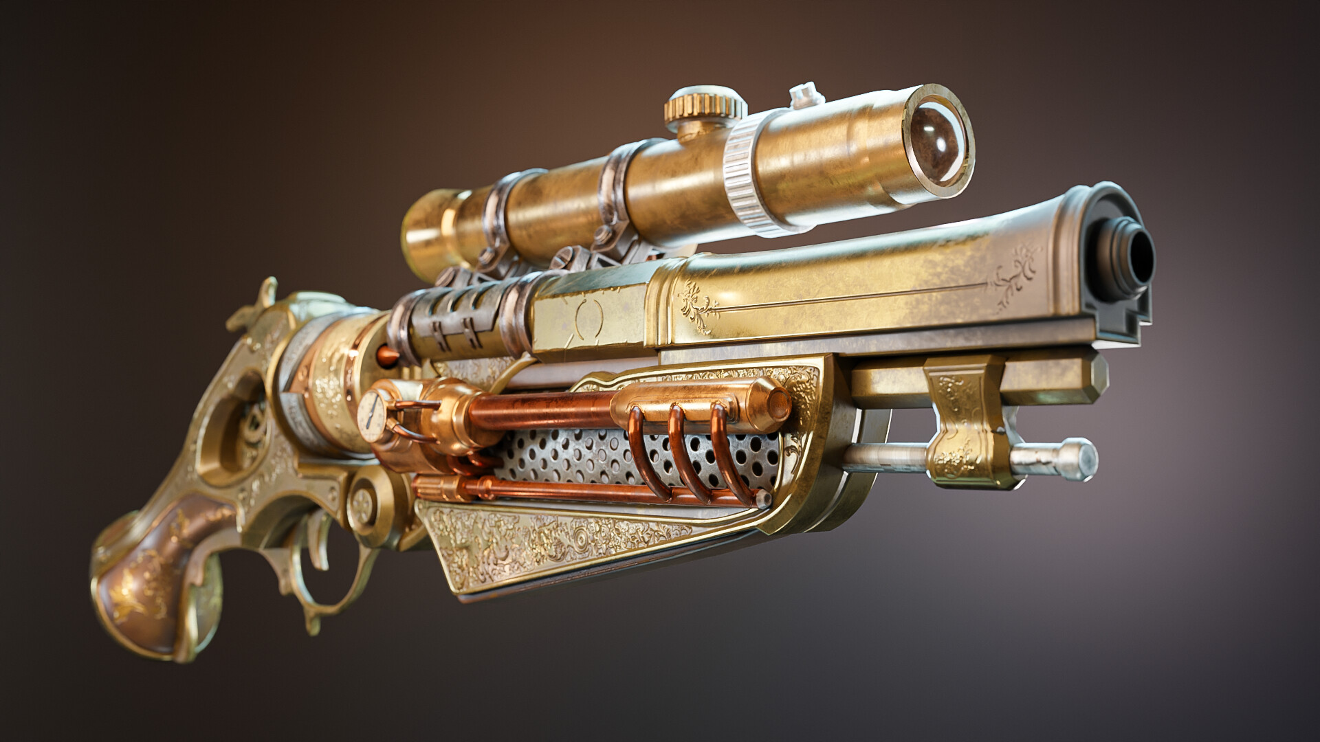 ArtStation - Steampunk Gun