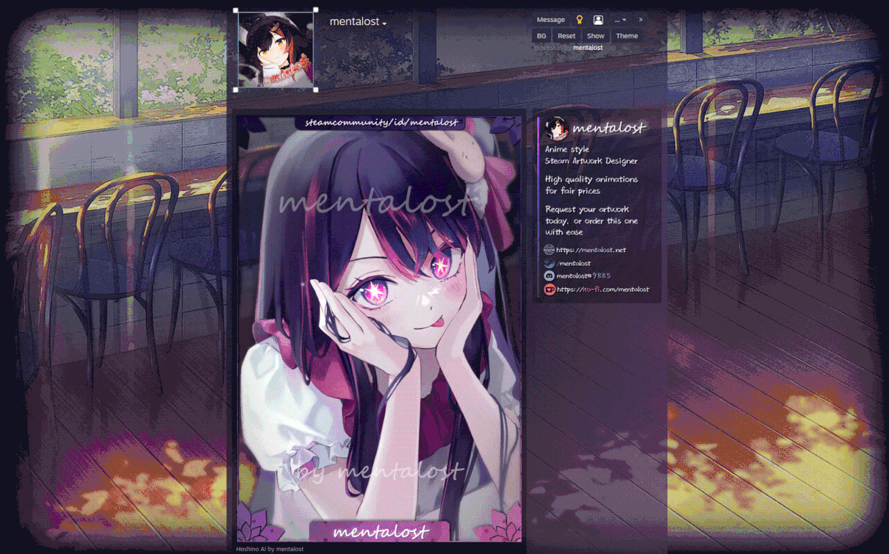 ArtStation - Animated Steam Profile Artwork - Hoshino Ai - Oshi no Ko