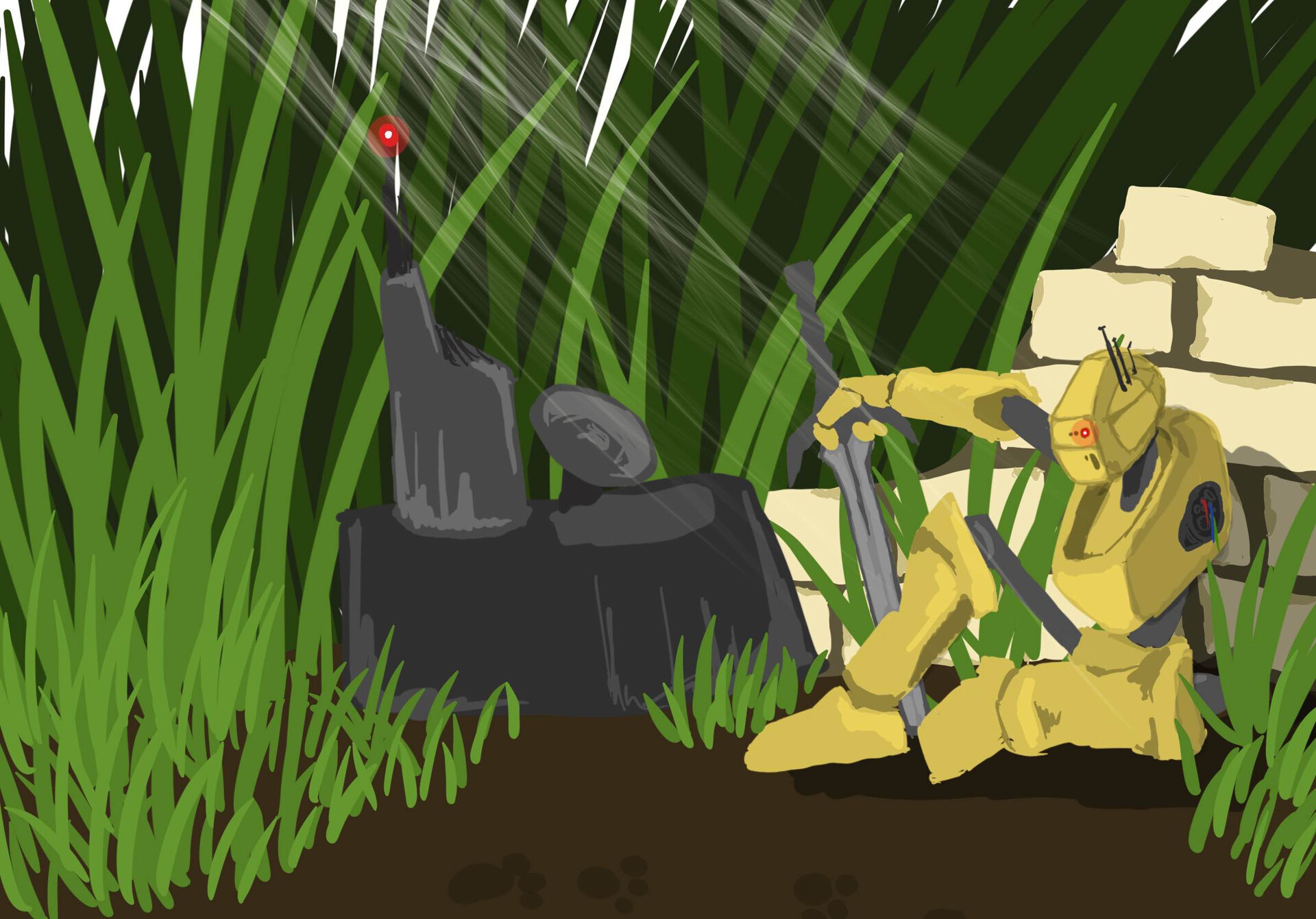 ArtStation - Tiny Bot Game Early Concept Work