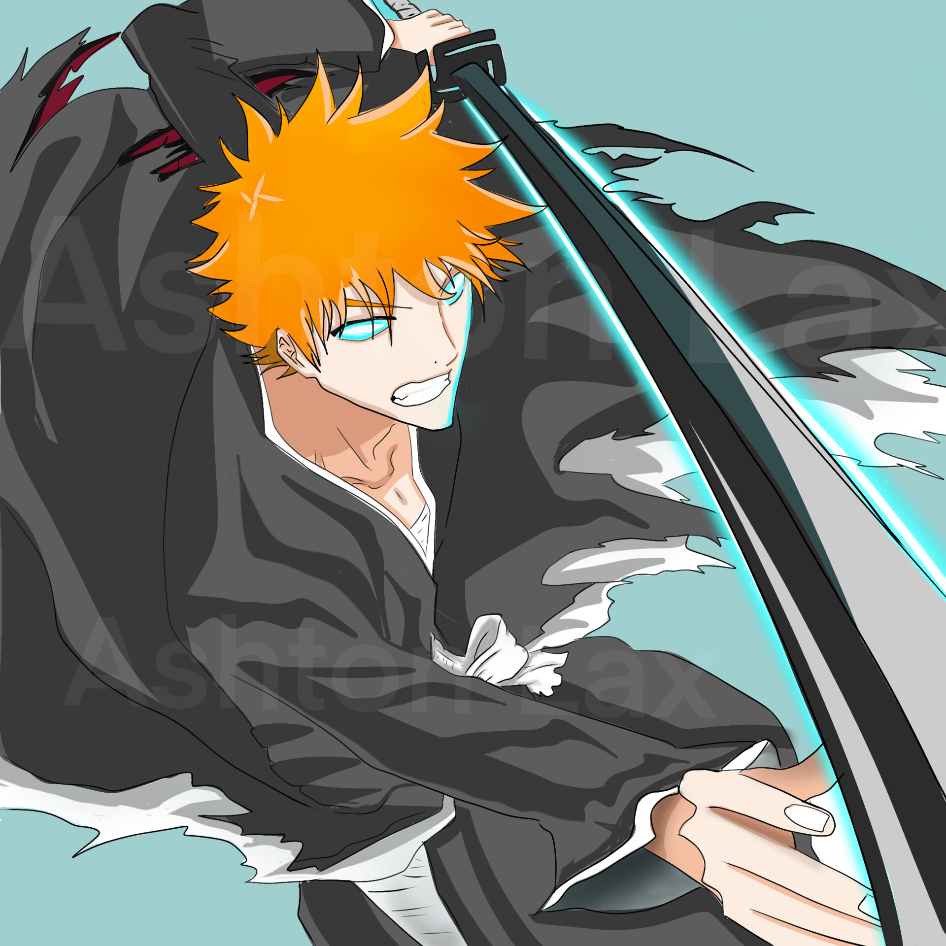 ArtStation - Kurosaki Ichigo from Bleach Cell Shading