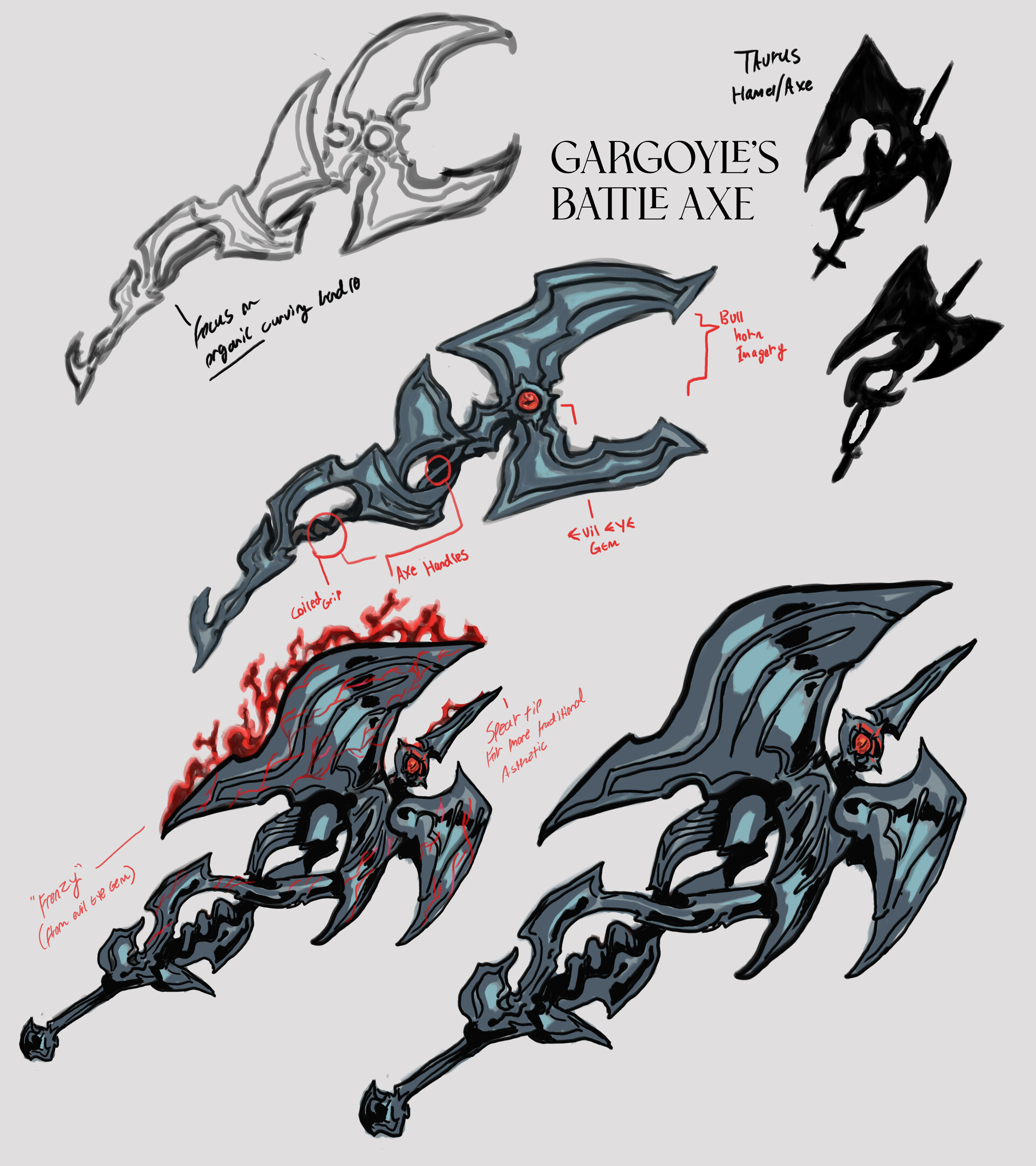 ArtStation - Gargoyles Axe Concept art