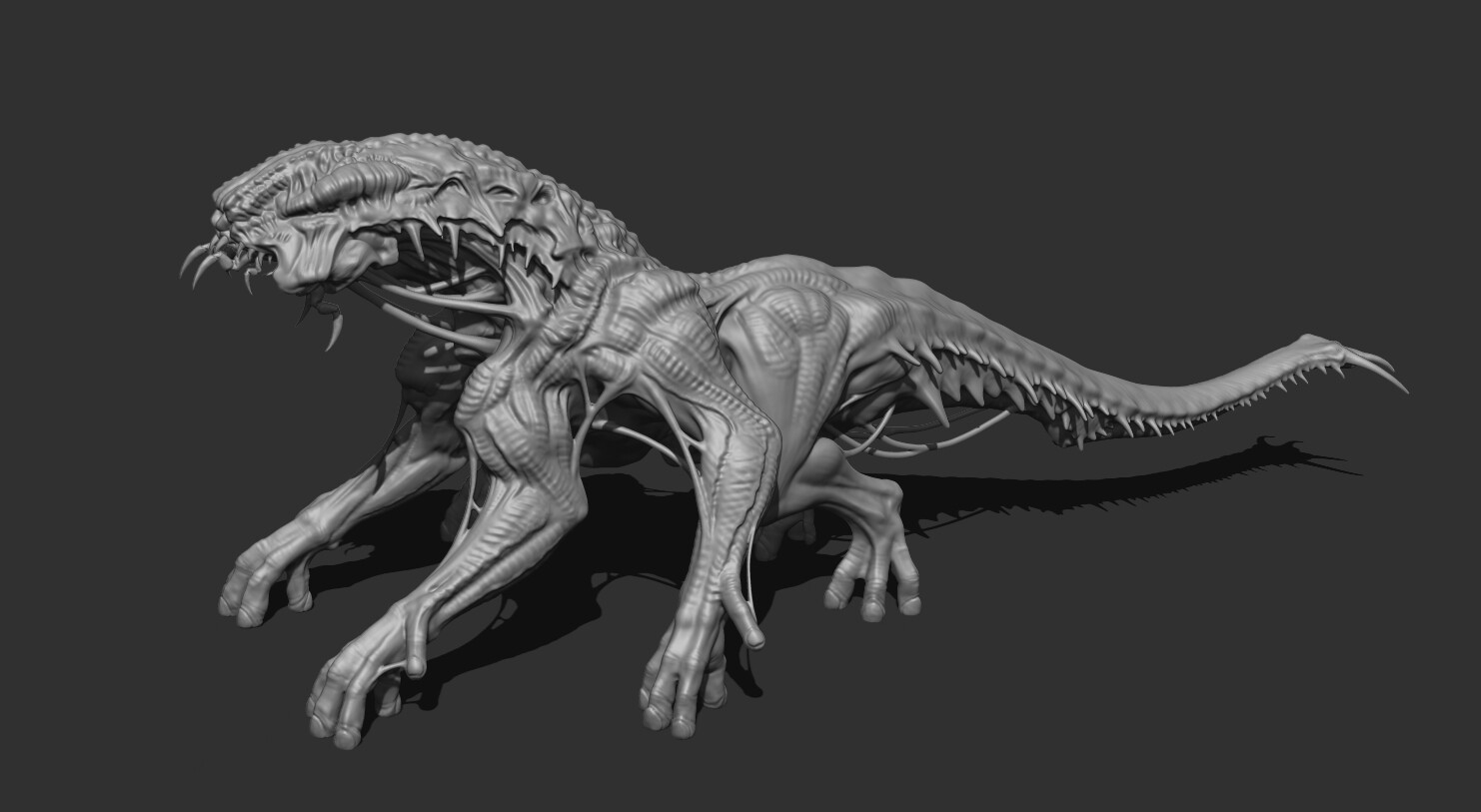 ArtStation - Creature "Looming beast"[Work in progress]