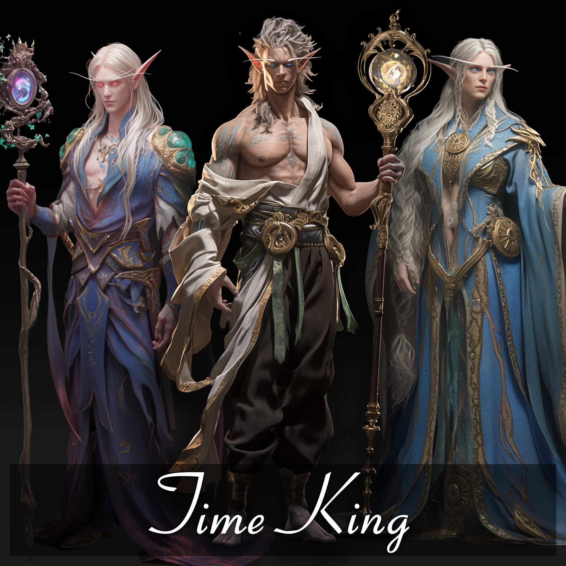 ArtStation - 500 Fantasy Time King (Full Body) - Character Reference Image Pack | 4K | v.113