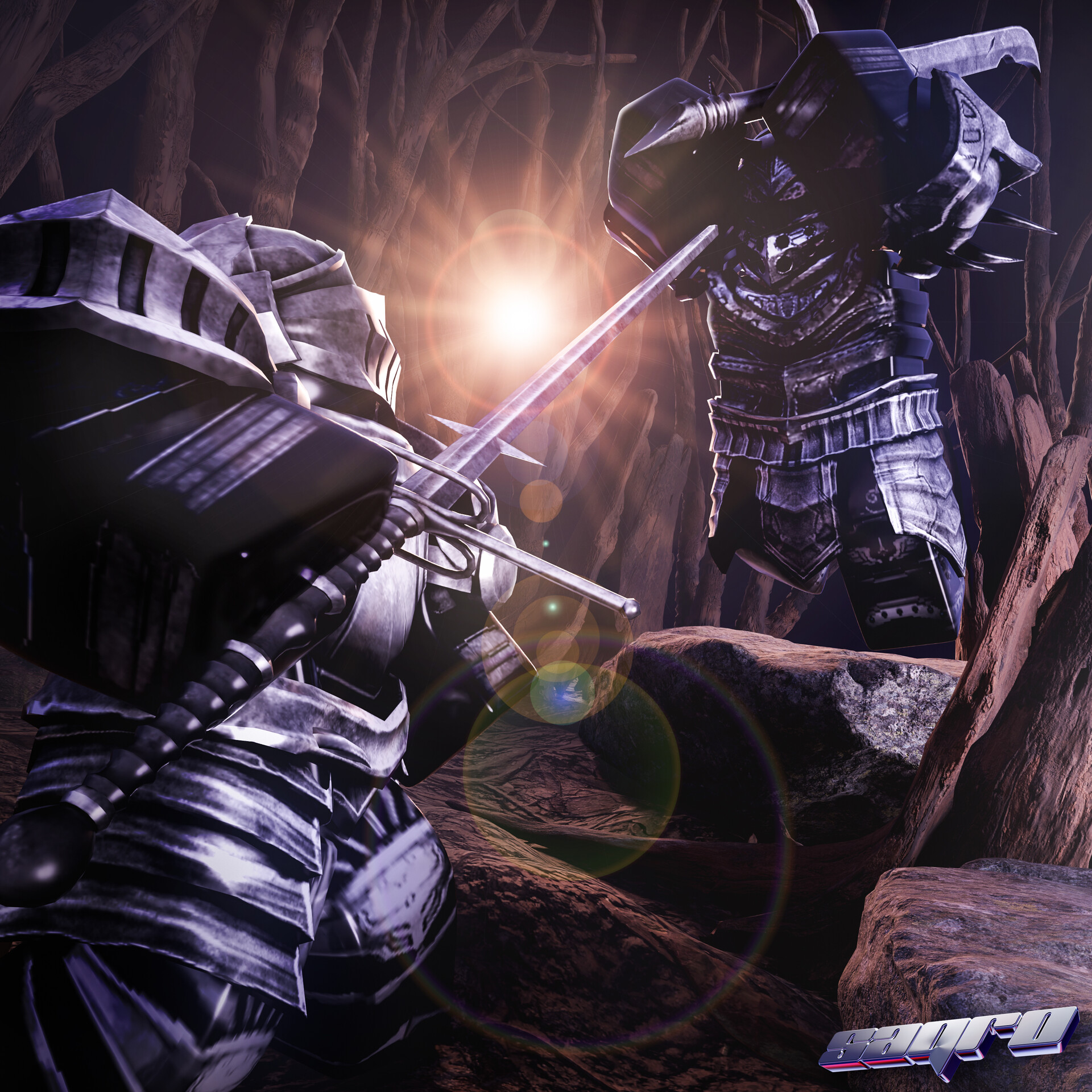 ArtStation - Demond Knight VS Knight GFX